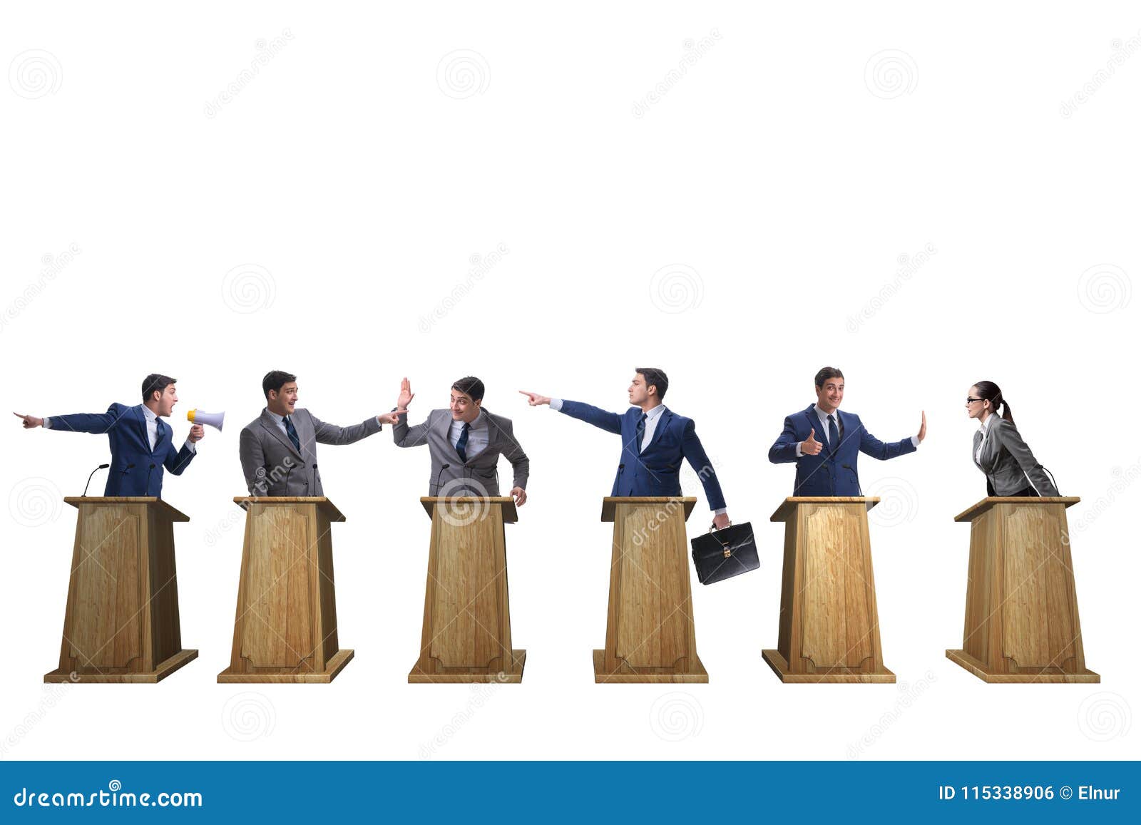 The Politicians Participating in Political Debate Stock Photo - Image ...