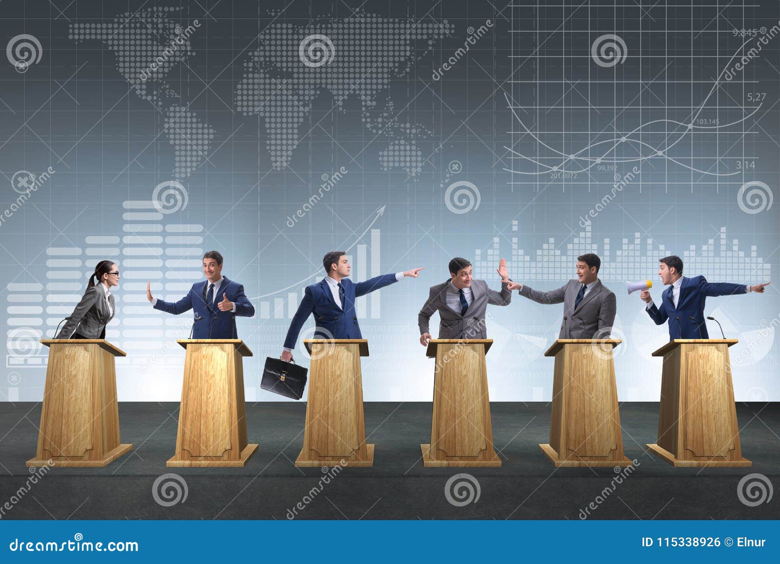 The Politicians Participating in Political Debate Stock Photo - Image ...