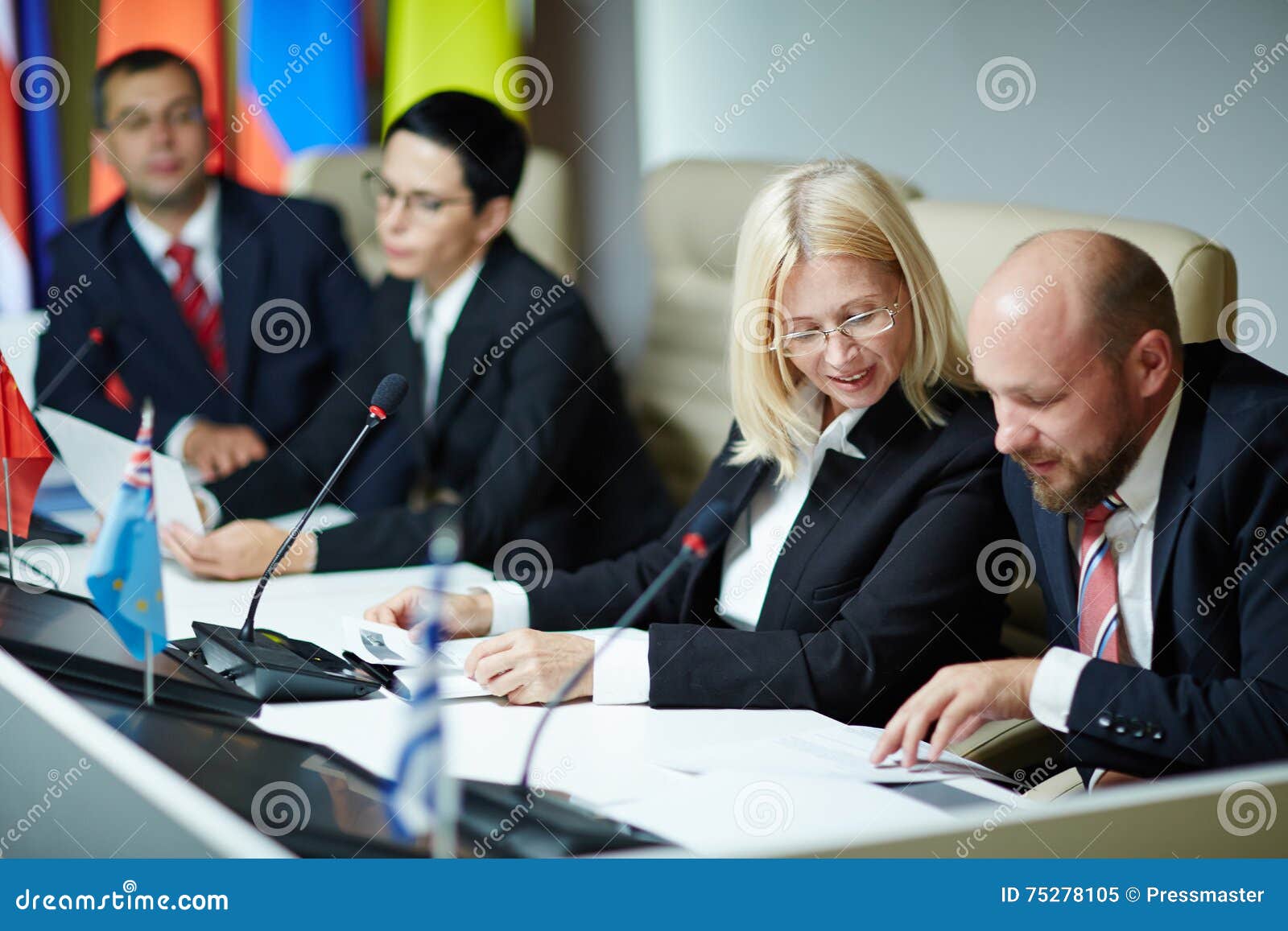 Politicians at work stock image. Image of sitting, businesswoman - 75278105