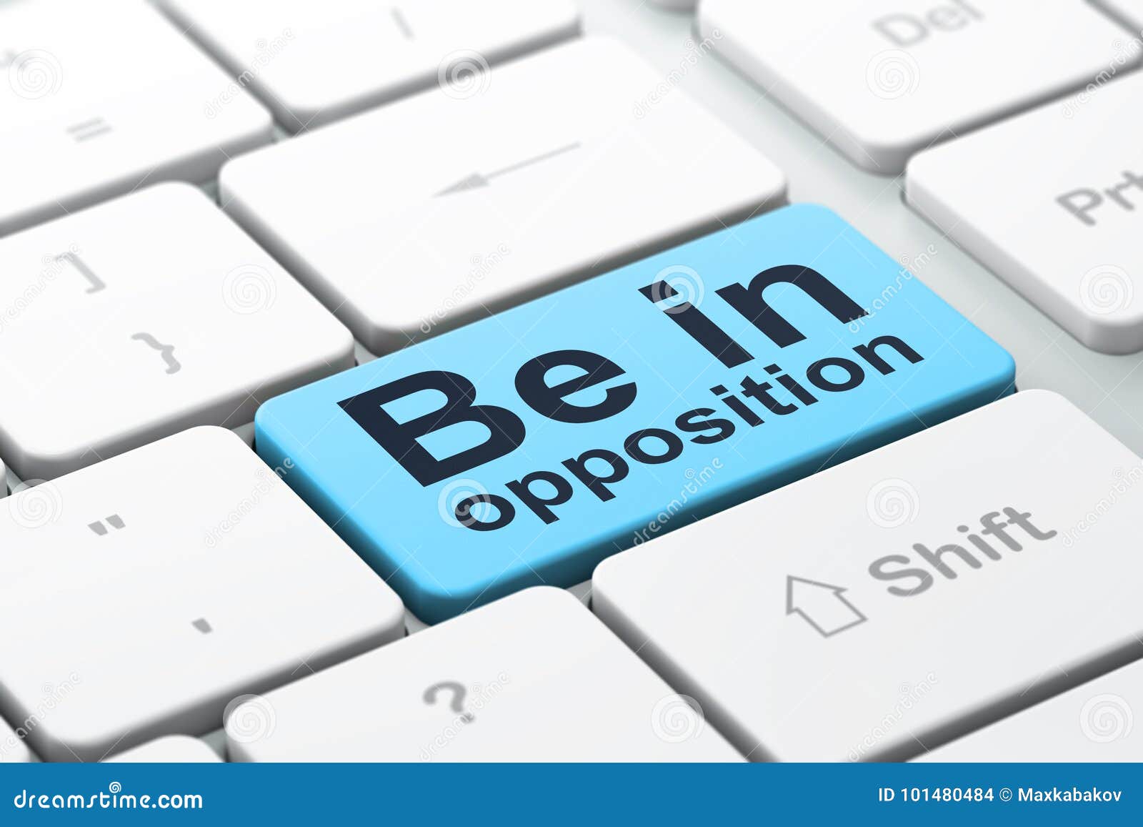 Politics Concept: Be in Opposition on Computer Keyboard Background ...
