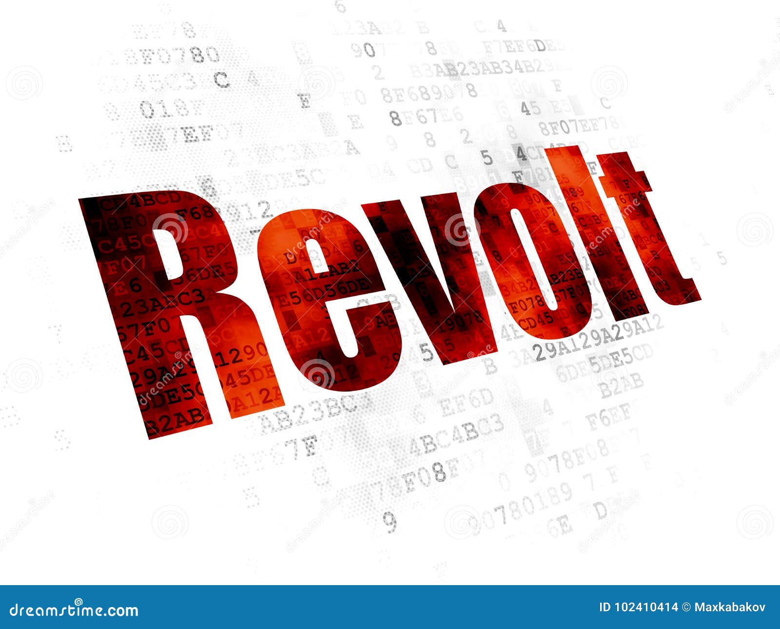 Politics Concept: Revolt on Digital Background Stock Illustration ...