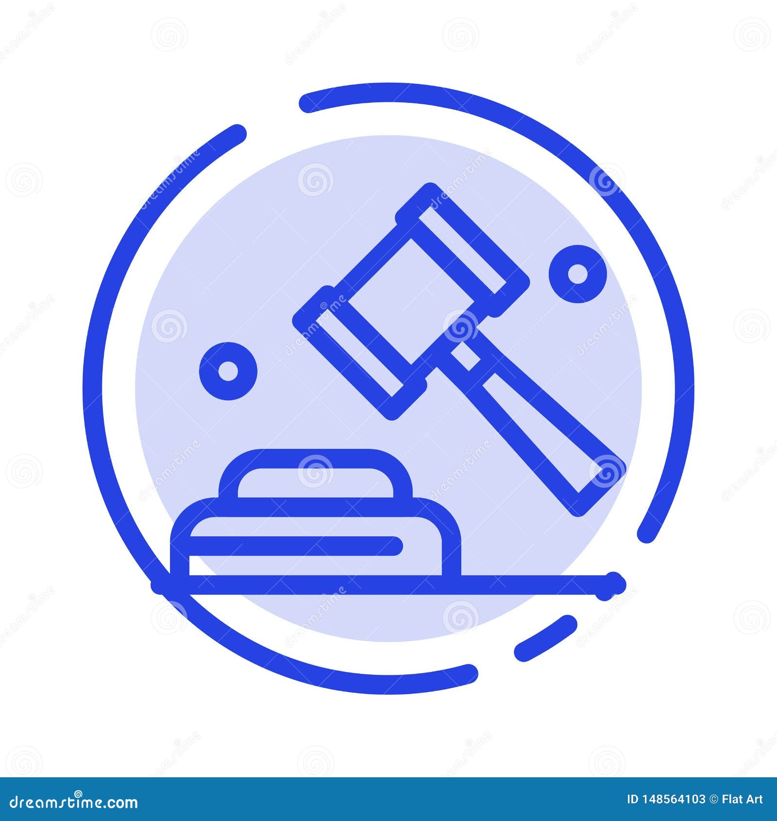 Politics, Law, Campaign, Vote Blue Dotted Line Line Icon Stock Vector ...