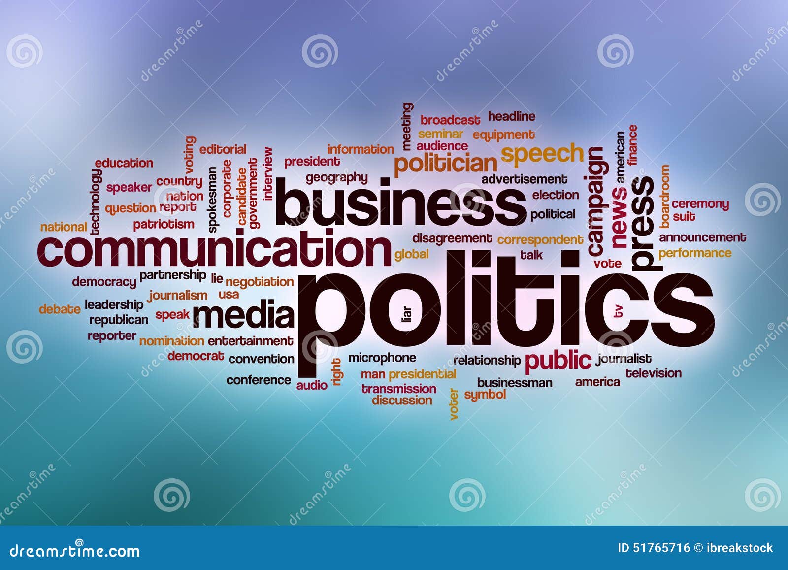 Politics Word Cloud with Abstract Background Stock Illustration ...