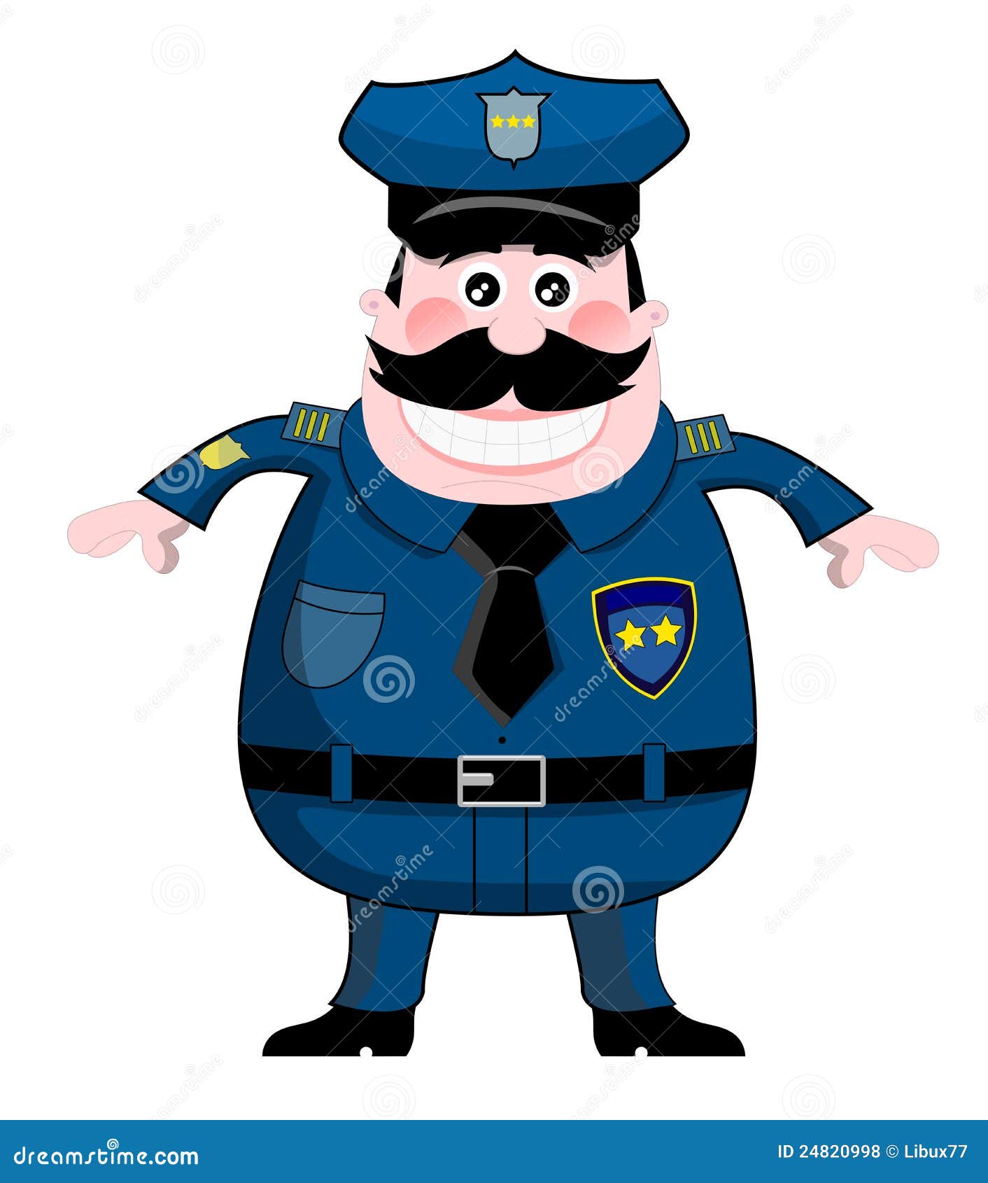 Politieagent vector illustratie. Illustration of glimlachen - 24820998