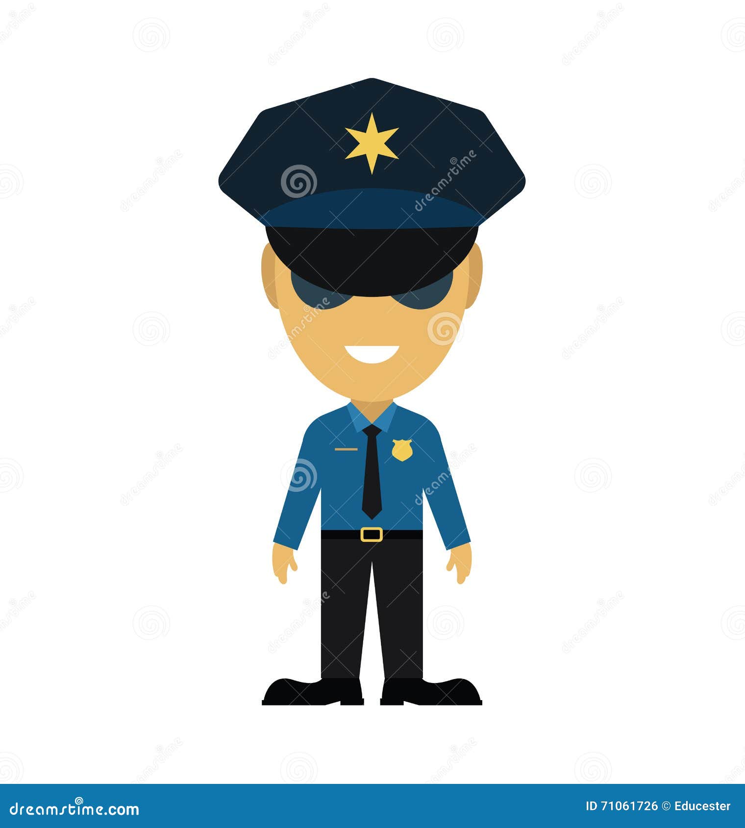 Politieman Vector Illustration Stock Illustratie - Illustration of ...