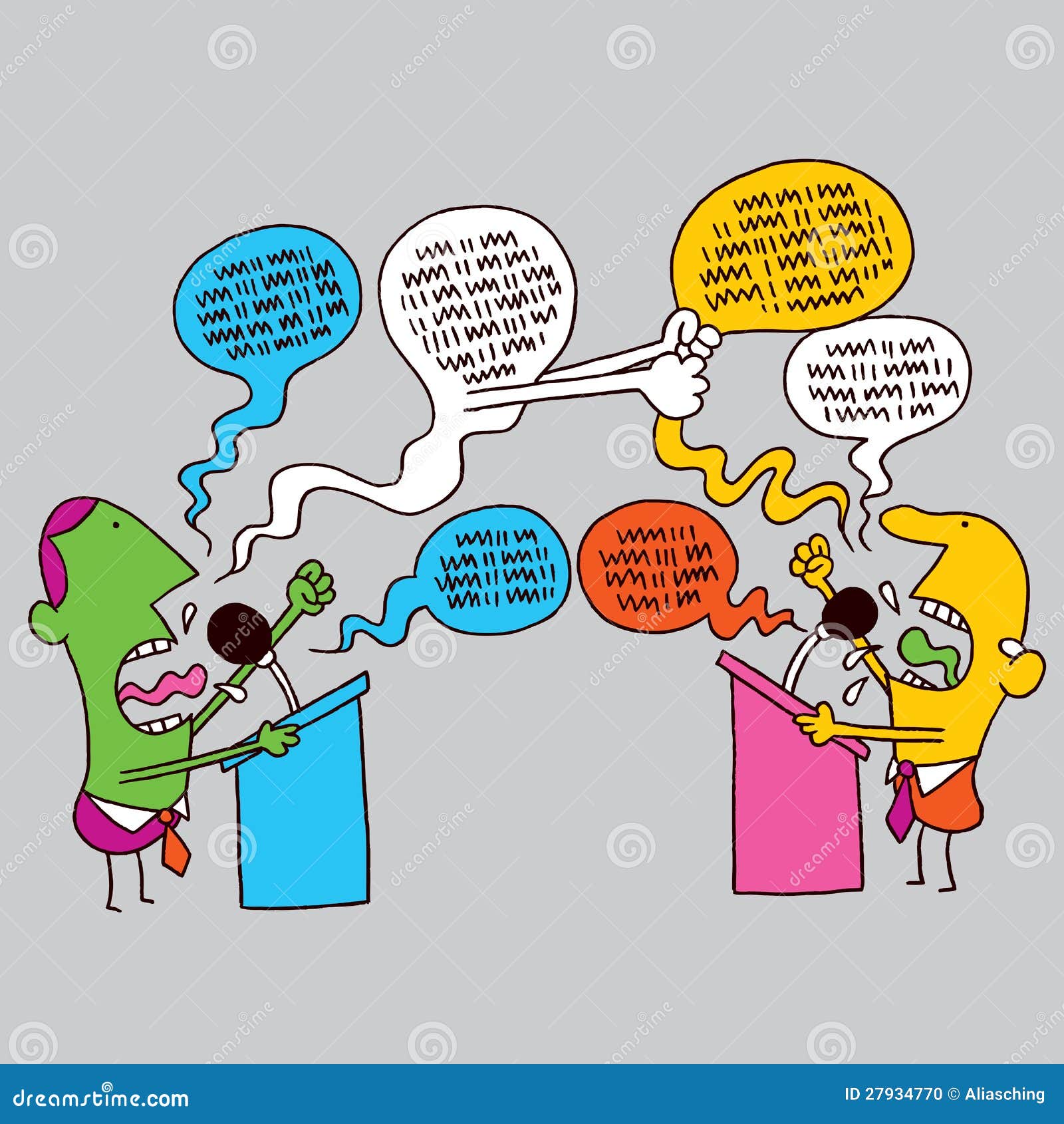 Politische Debatte vektor abbildung. Illustration von konflikt - 27934770