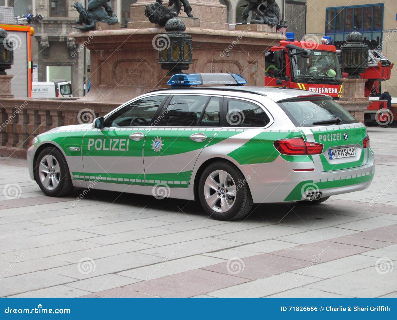 A Polizei car in Germany editorial photo. Image of german - 71826686