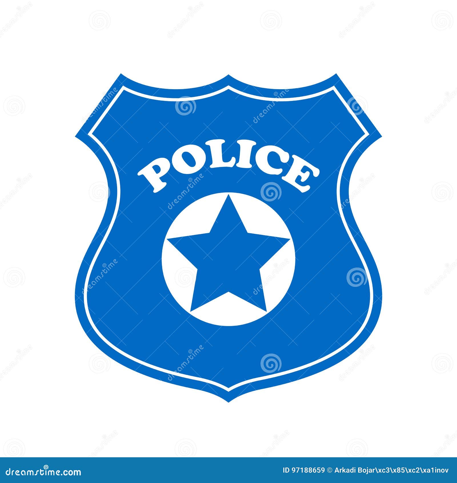 Polizei vector Zeichen vektor abbildung. Illustration von leiter - 97188659