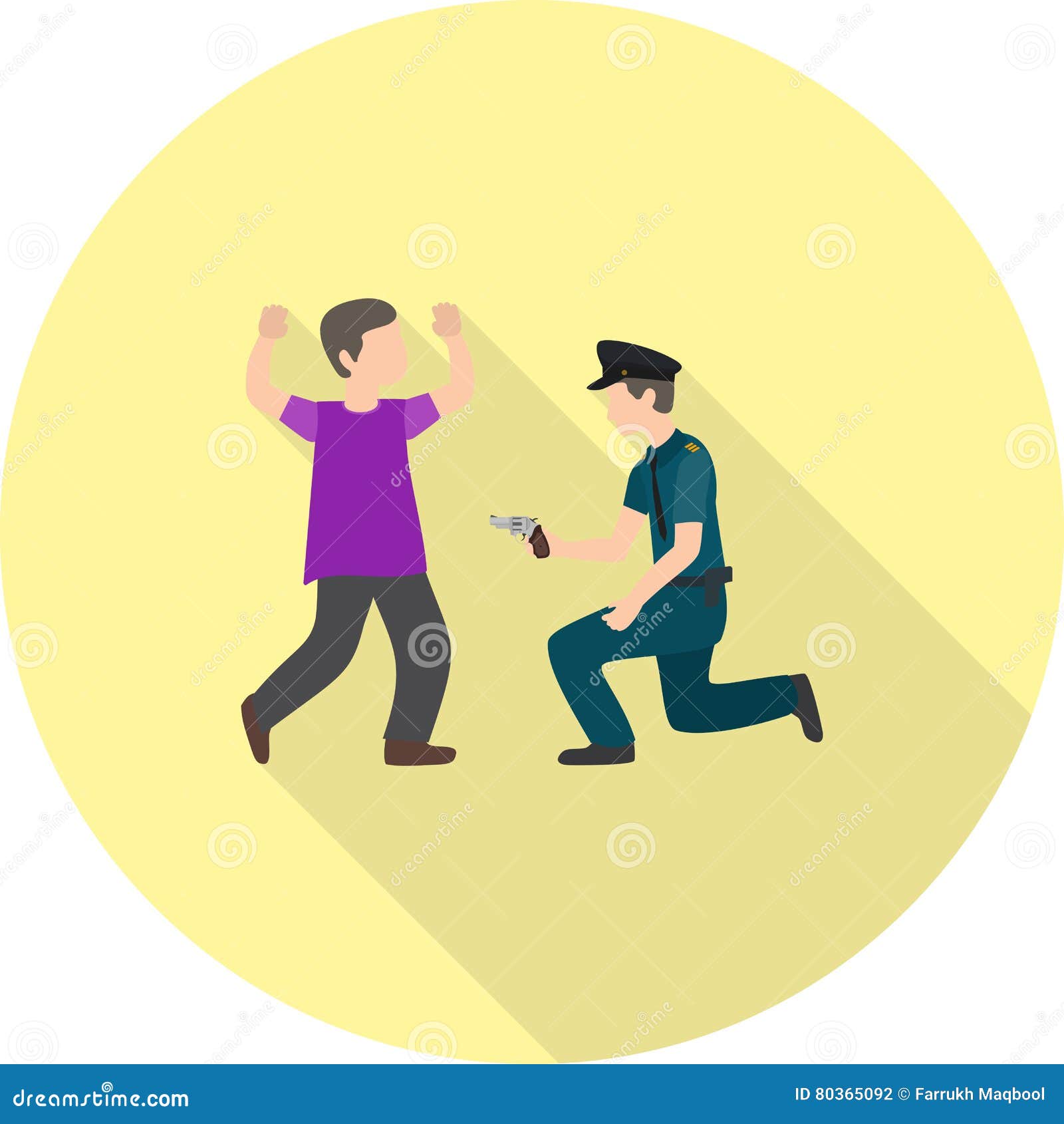 Polizia che arresta uomo illustrazione di stock. Illustrazione di ...