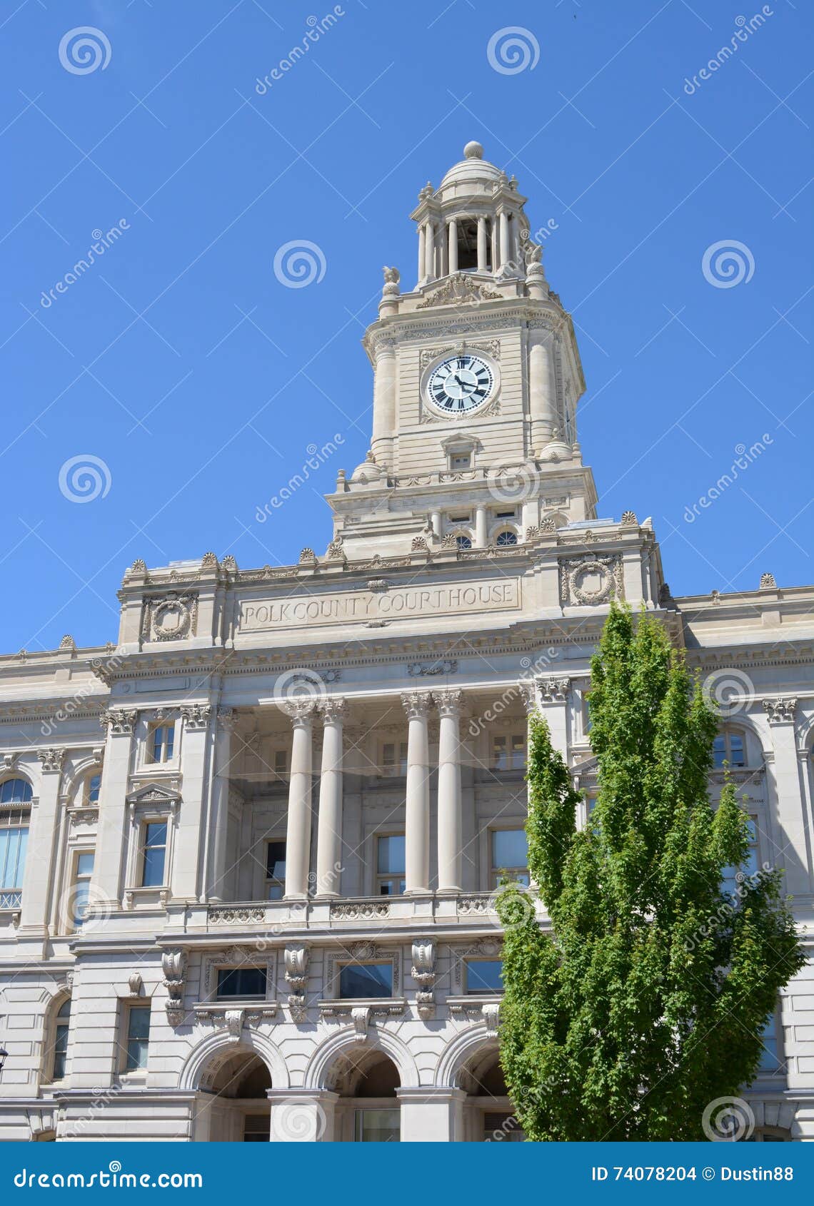 Polk County Courthouse-Des Moines Iowa Stock Photo - Image of public ...