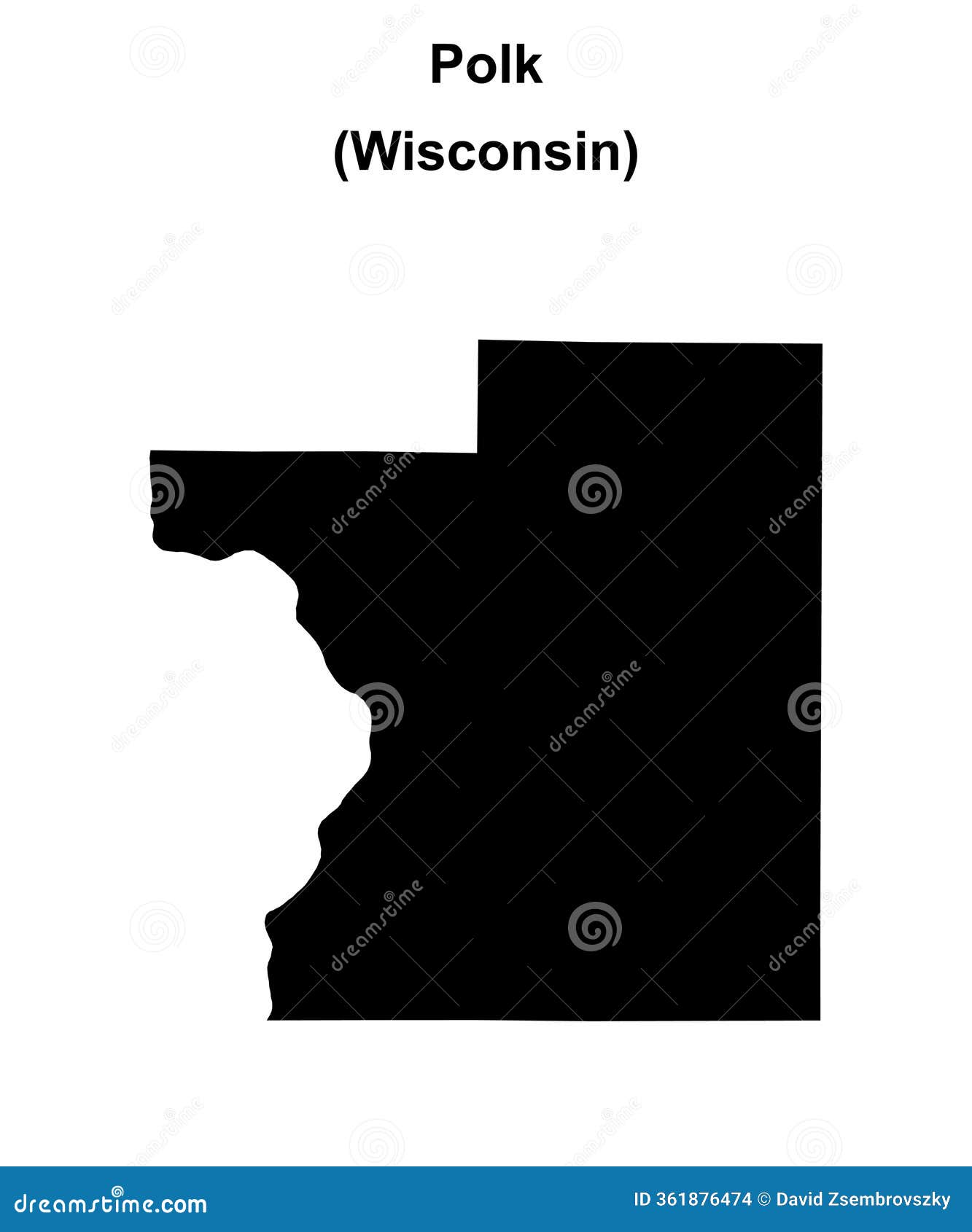 Polk Outline Map Cartoon Vector | CartoonDealer.com #357461557