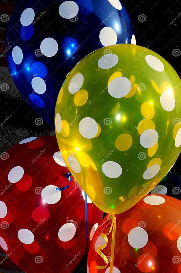 Polka dot balloons stock image. Image of celebration - 26650841