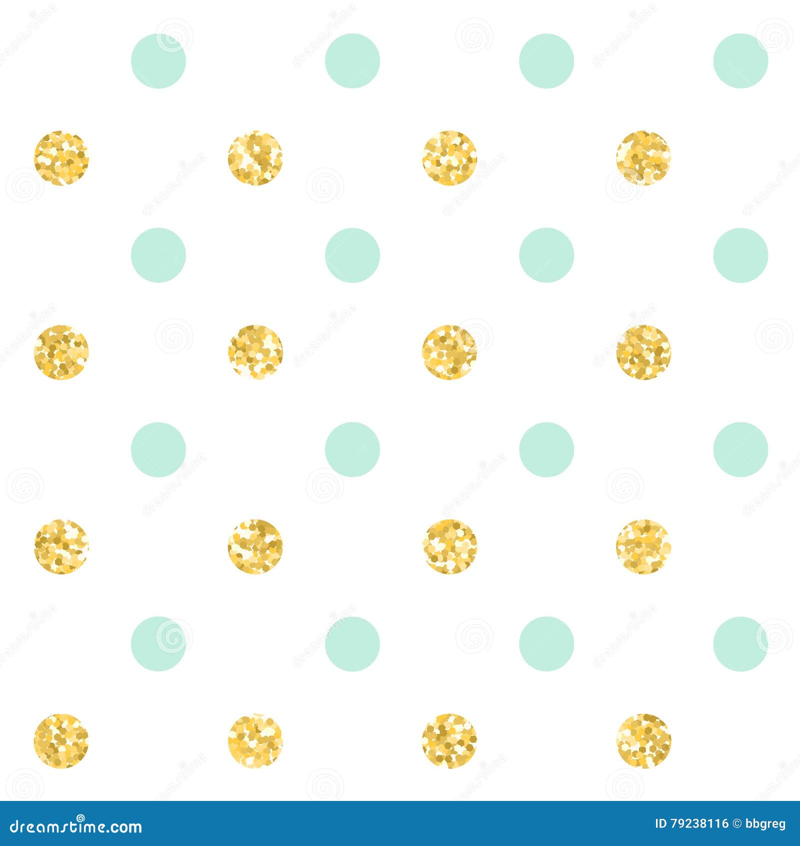 Polka Dot. Classic Dotted Seamless Gold Glitter Pattern Stock Vector ...