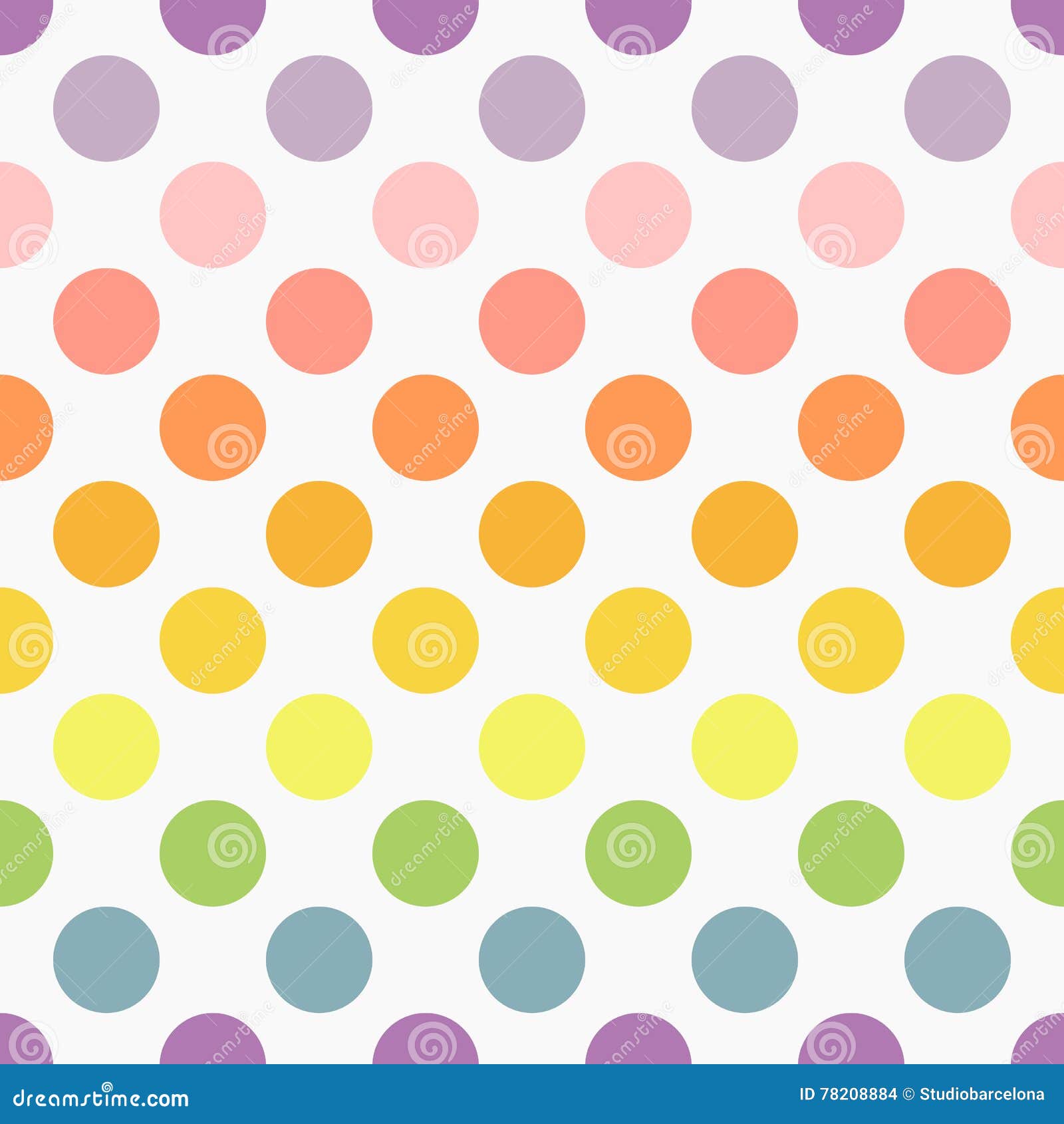 Polka dot colors stock vector. Illustration of blue, decoration - 78208884