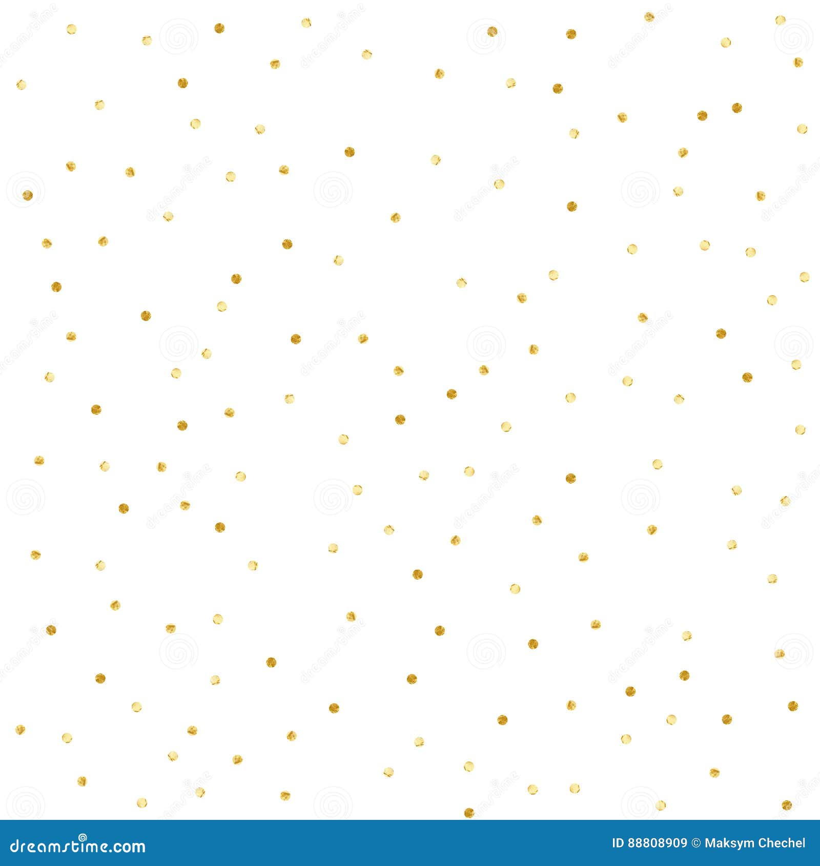 Polka Dot Confetti. Gold Textured Dots Isolated Stock Vector ...