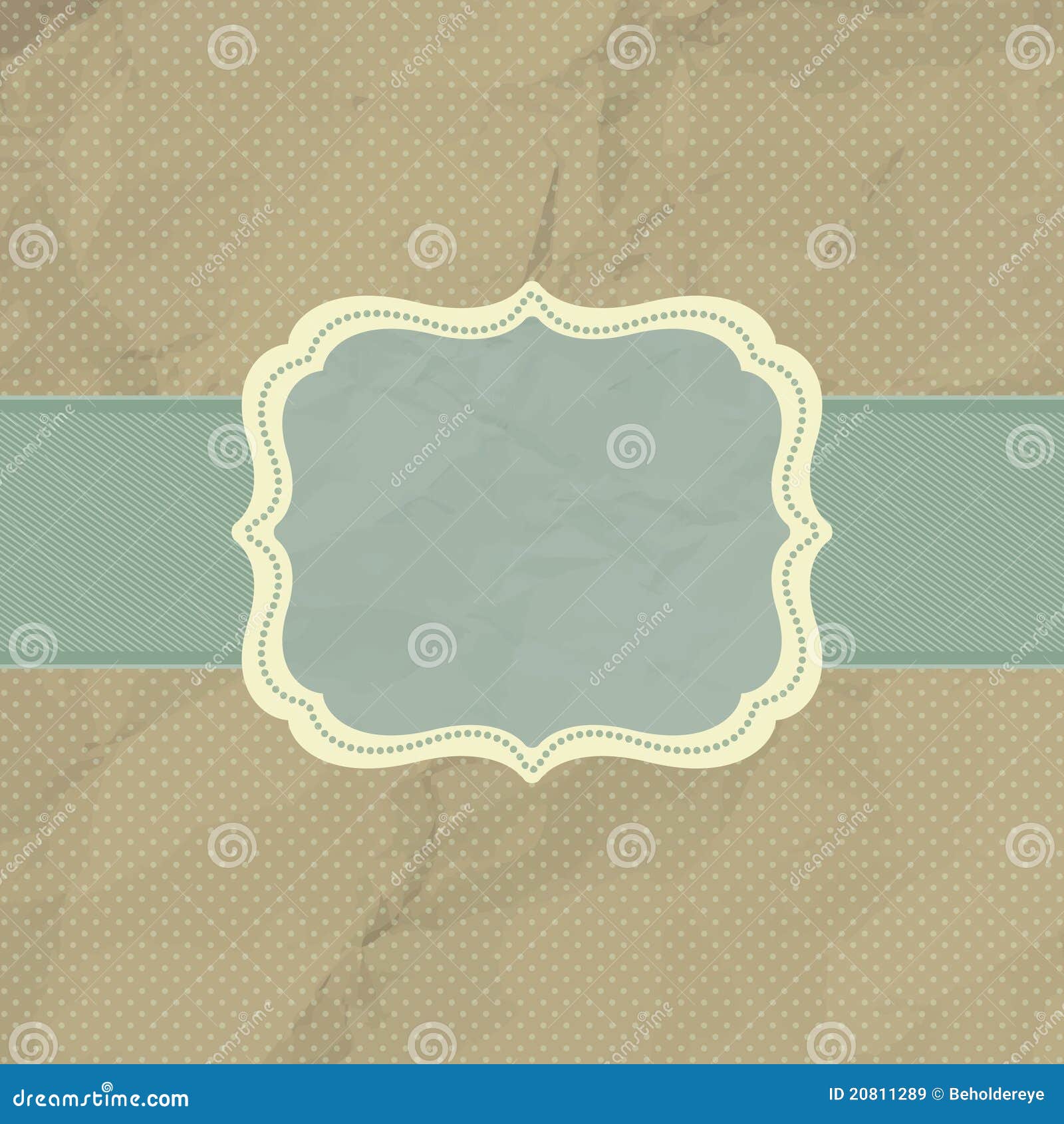 Polka Dot Design, Brown Vintage Frame. EPS 8 Stock Vector ...