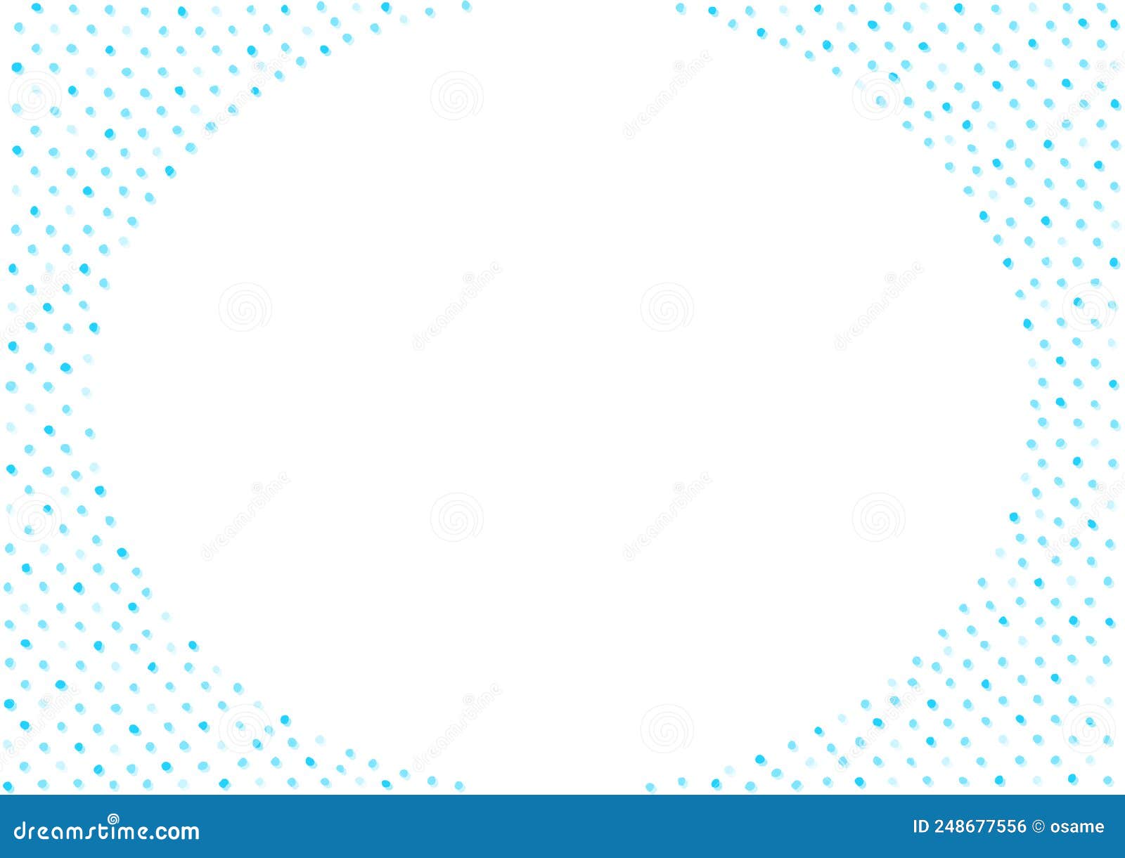Polka Dot Frame Design. Light Blue Dotted Texture. Background Pattern ...