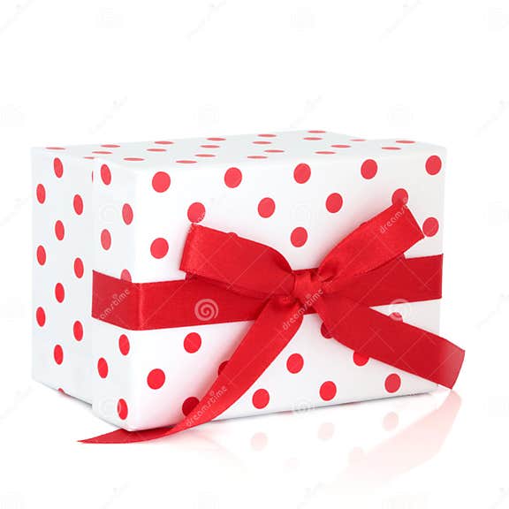 Polka Dot Gift Box stock image. Image of decorated, mothers - 15929545