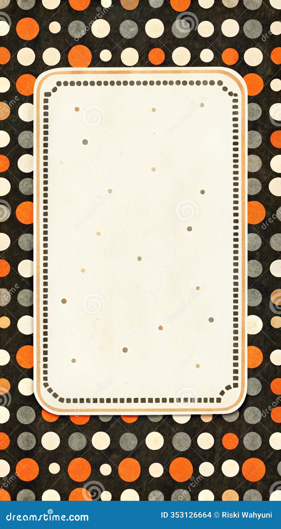 Polka Dot and Pattern Border with Paper Texture and Rustic Earth ...