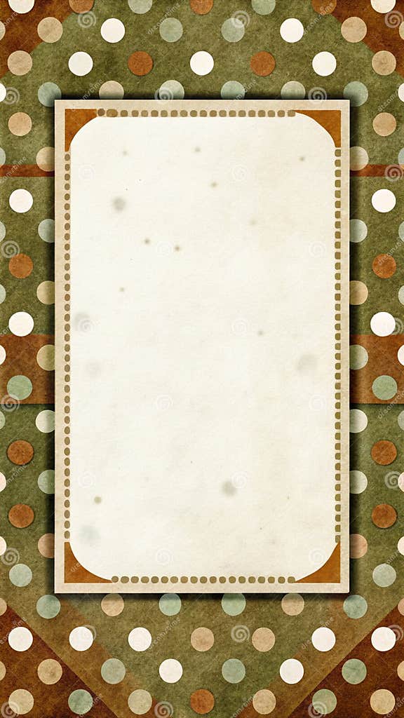 Polka Dot and Pattern Border with Paper Texture and Rustic Woods ...