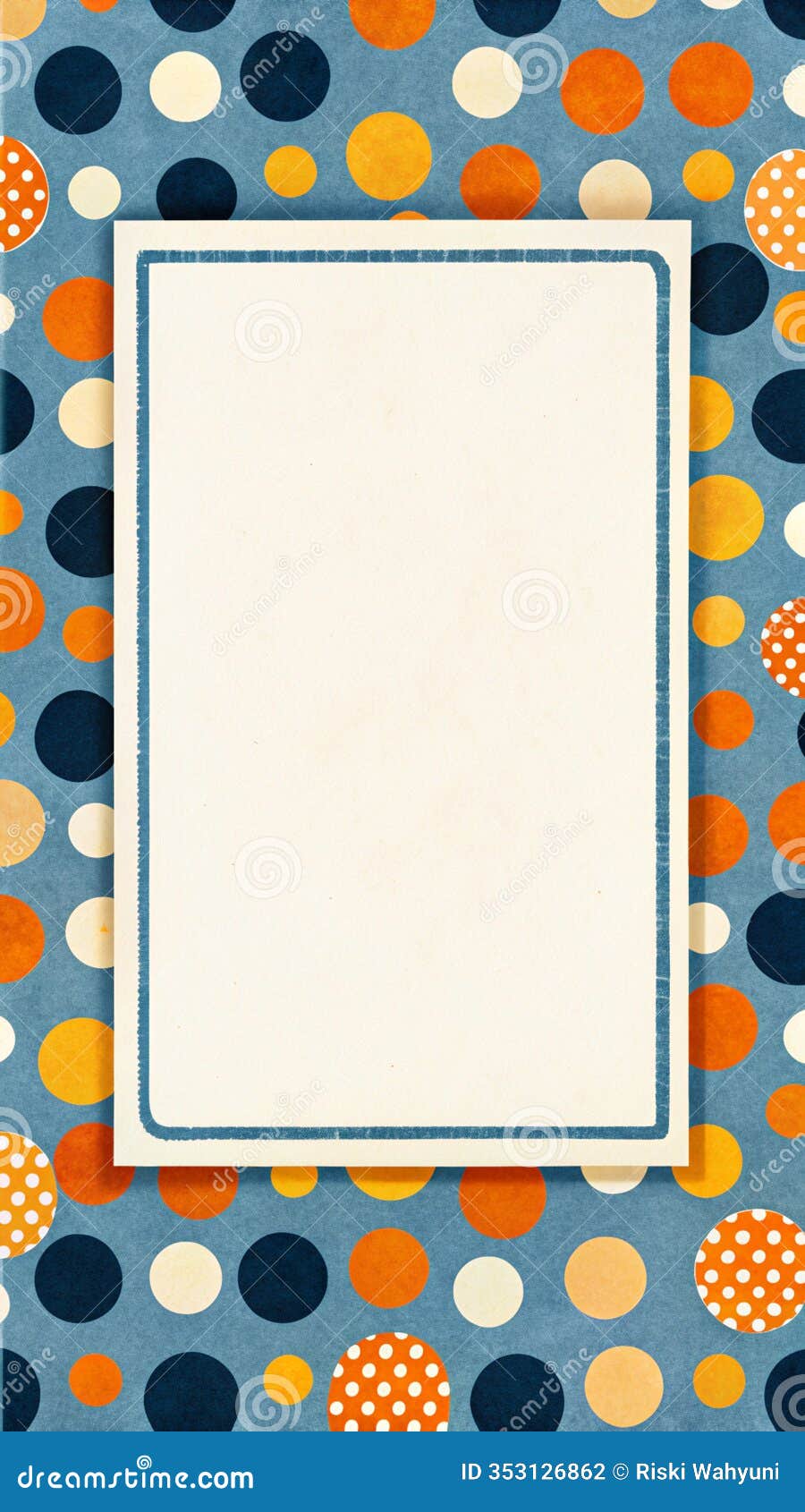 Polka Dot and Pattern Border with Paper Texture and Sunset Coast ...