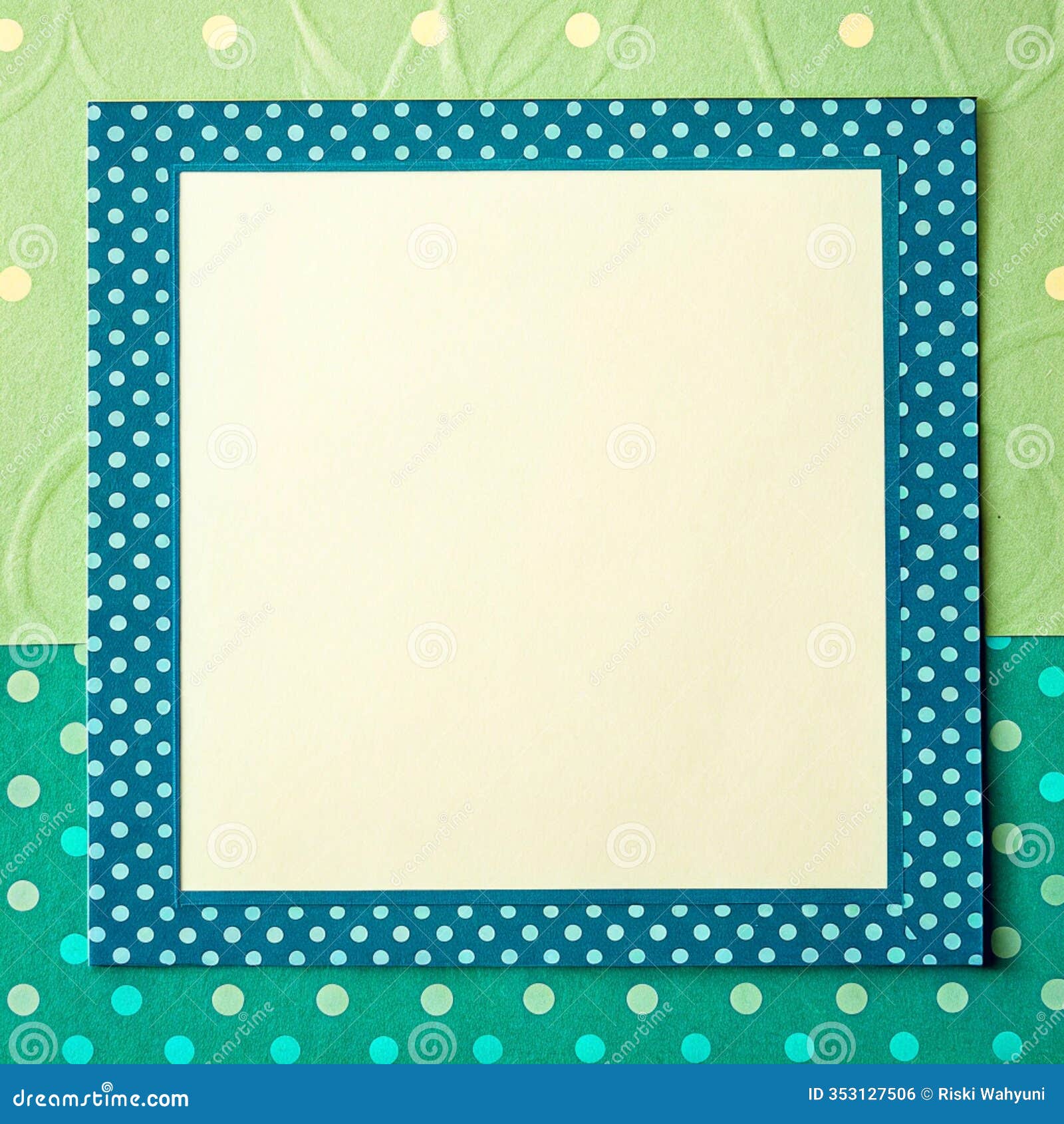 Polka Dot and Pattern Border with Paper Texture and Tropical Ocean ...