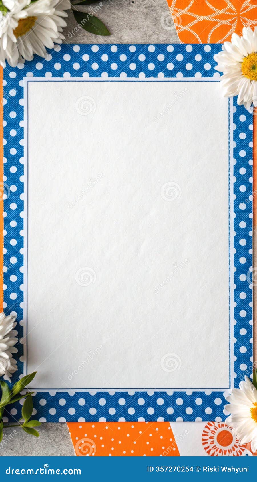 Polka Dot and Pattern Border with Paper Texture and Urban Sunset ...