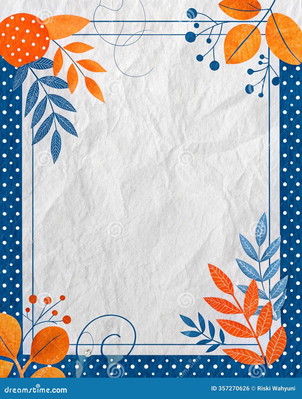 Polka Dot and Pattern Border with Paper Texture and Urban Sunset ...