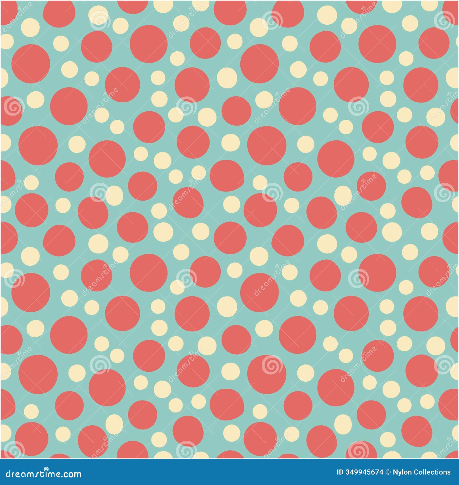 Polka Dot Pattern Design Vector Art. Stock Illustration - Illustration of textile, number: 349945674