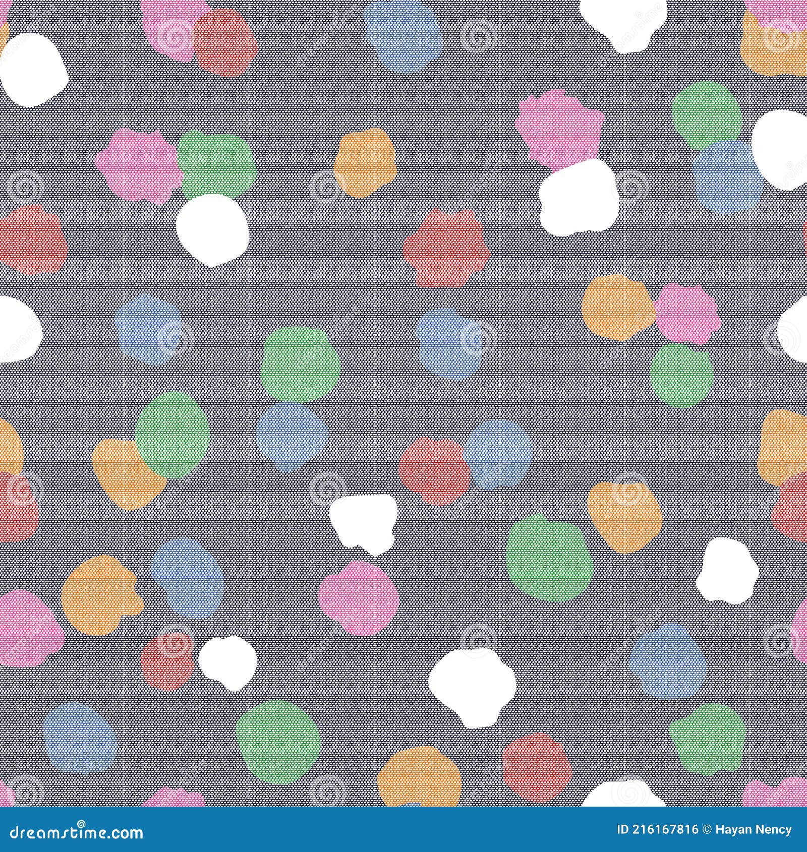 Seamless Polka Dot Pattern on Texture Stock Vector - Illustration of ...