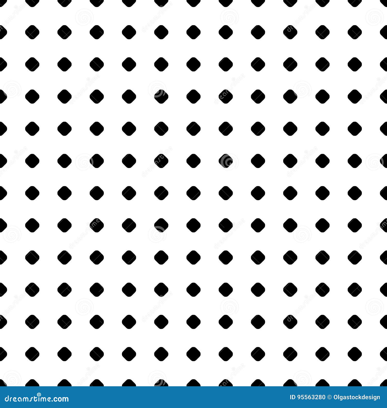 Polka Dot Pattern. Vector Seamless Texture. Black & White Geometric ...