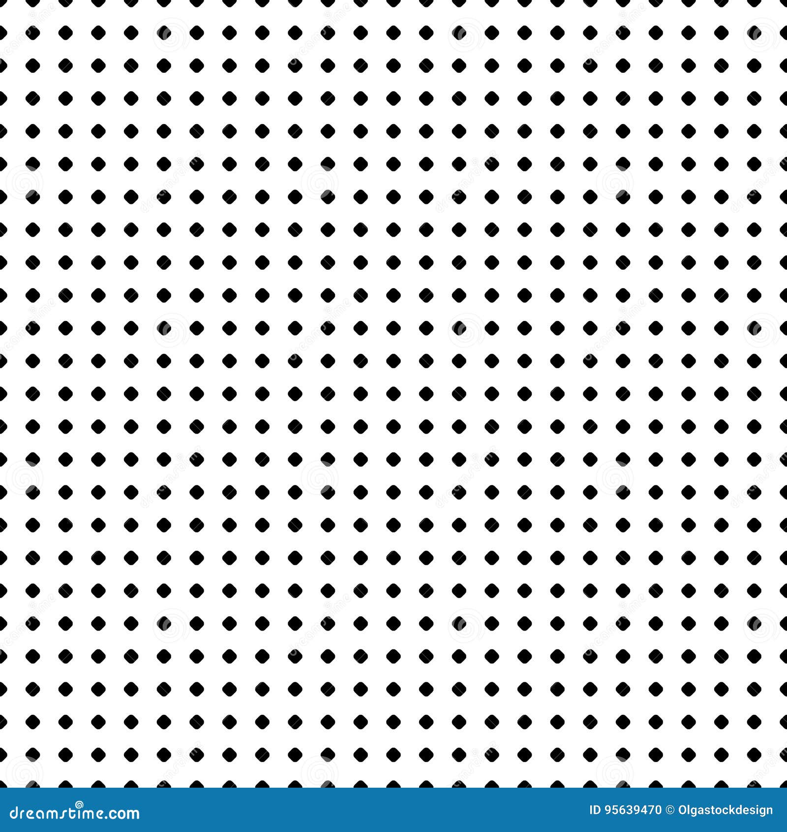 Polka Dot Pattern Vector Seamless Texture Black And White Geometric Background Stock Vector