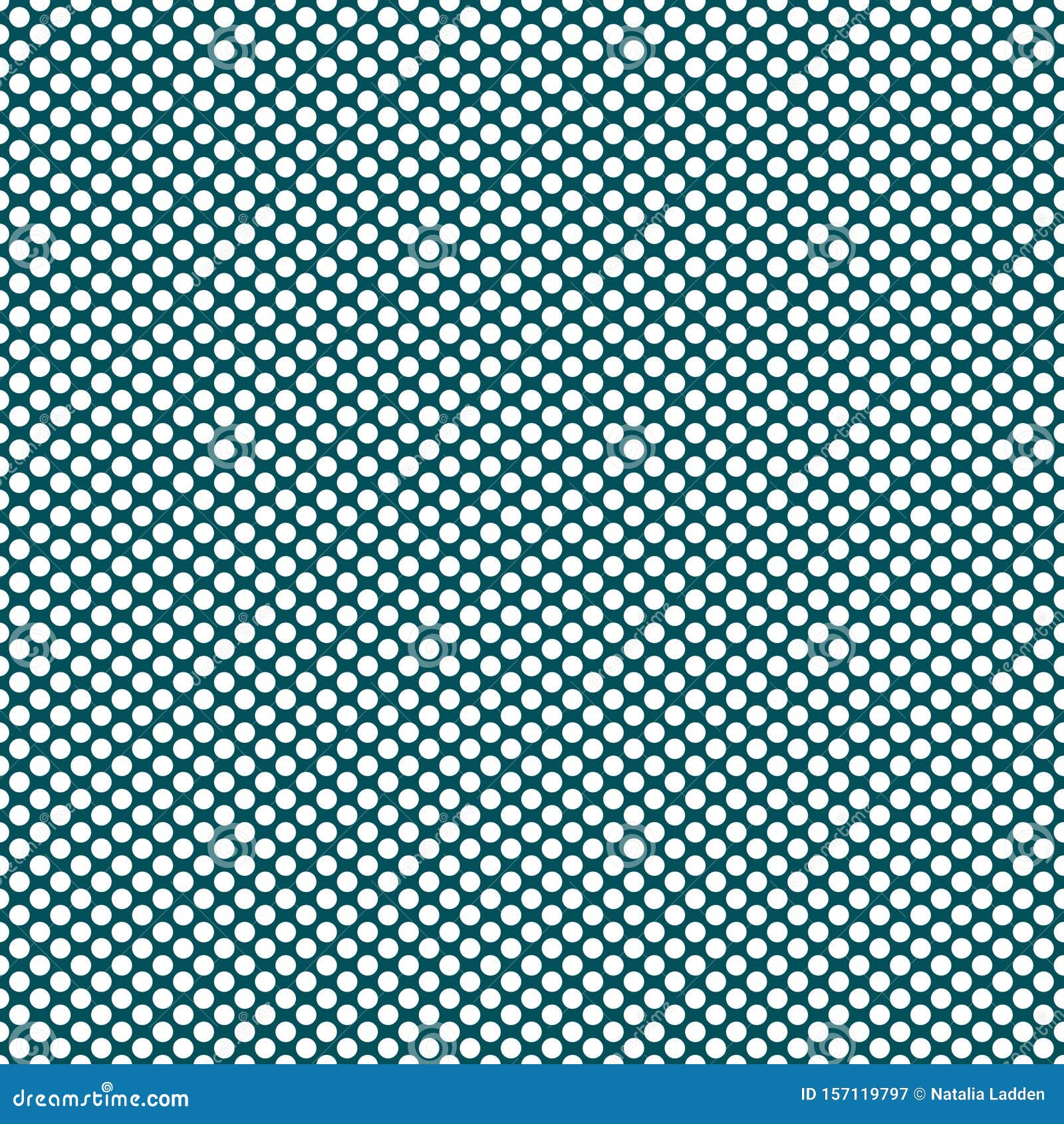 Polka Dot Pattern White on Dark Teal Background Stock Illustration ...
