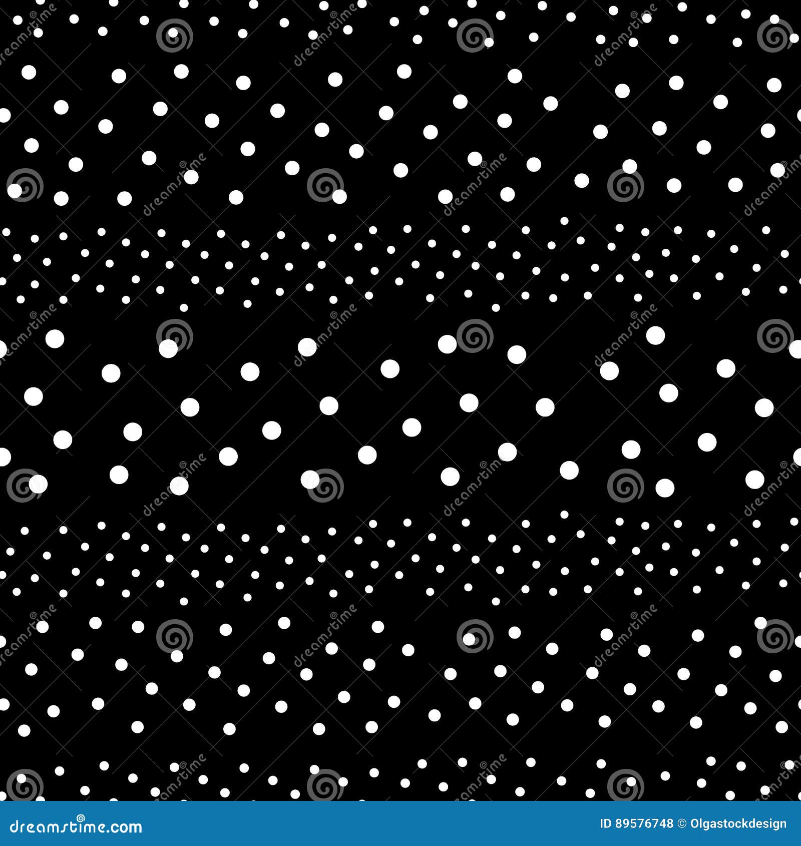 Polka Dot Rows Vector Monochrome Seamless Pattern, White Circles Stock ...