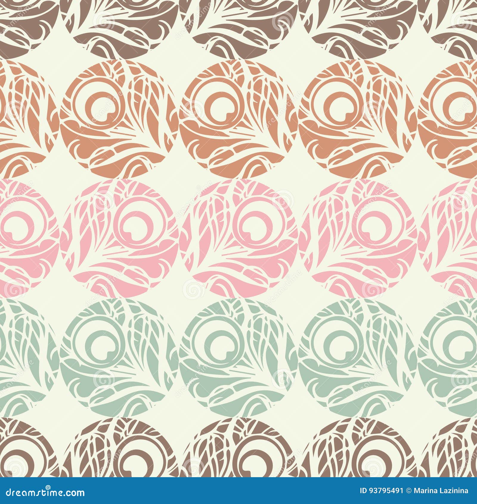 Polka Dot Seamless Pattern. Feathers Motif Stock Illustration ...