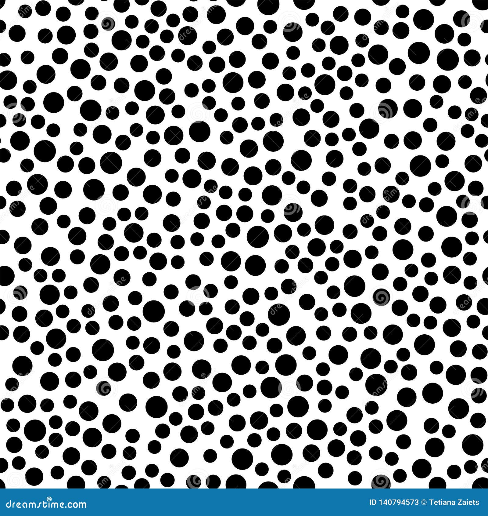 Polka Dot Seamless Pattern in Flat Simple Style. Vector Spot Texture ...