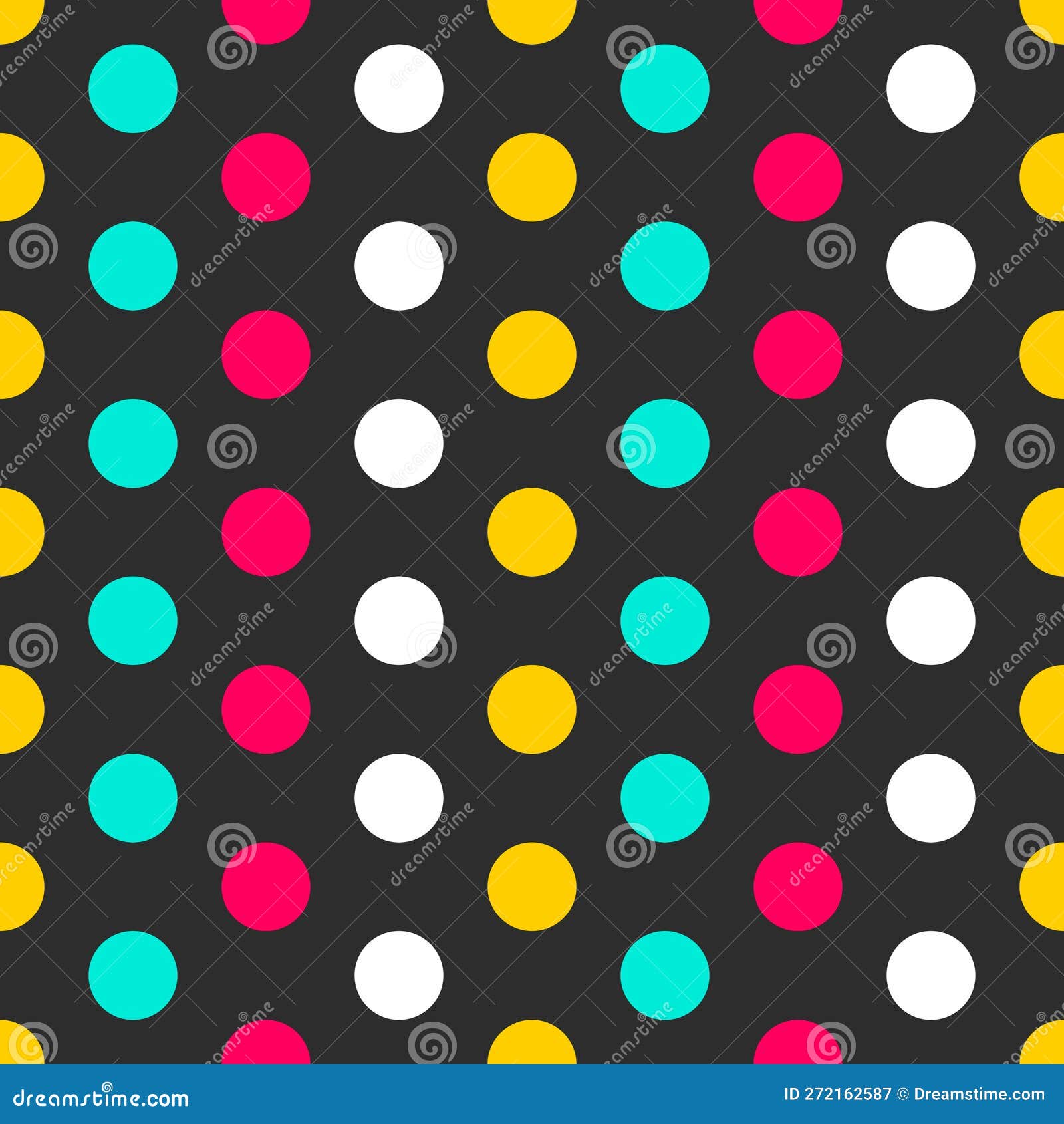 Polka Dot Seamless Pattern with Regular Rows Stock Vector ...