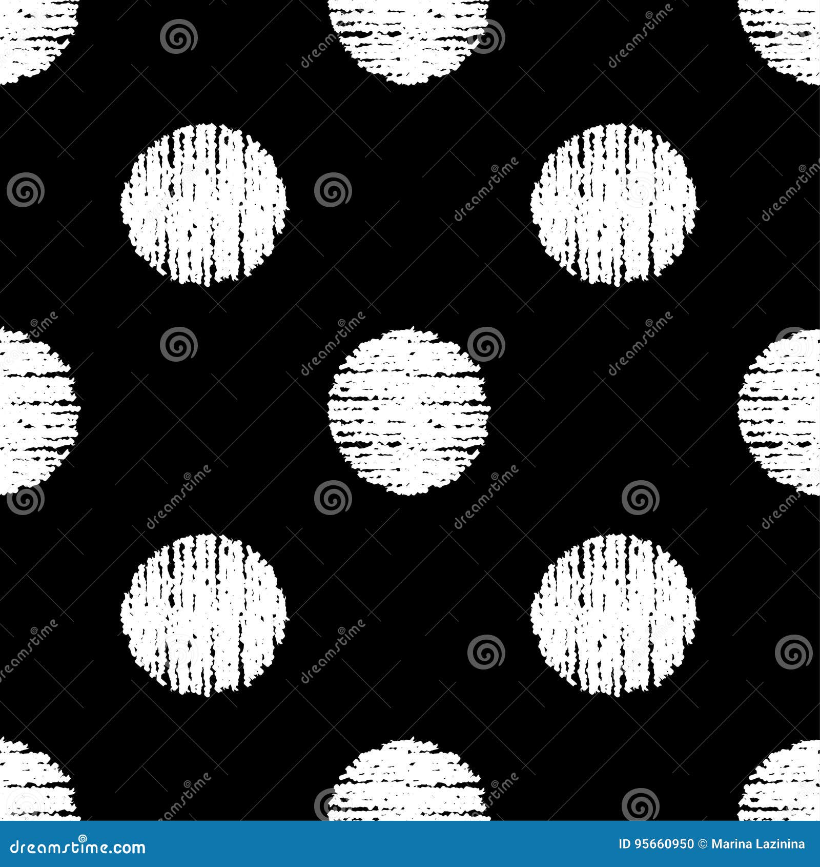 Polka Dot Seamless Pattern. Scratch Texture Stock Illustration ...