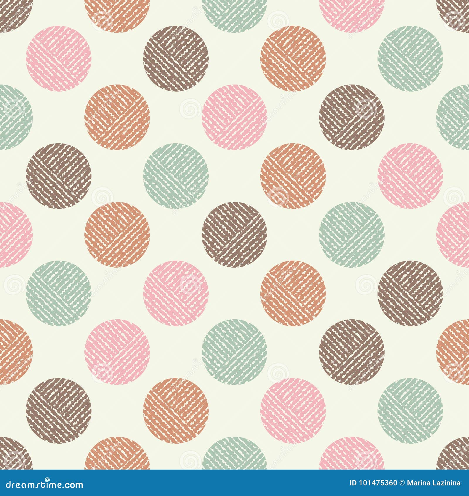 Polka Dot Seamless Pattern. Scribble Texture Stock Illustration - Illustration of border ...