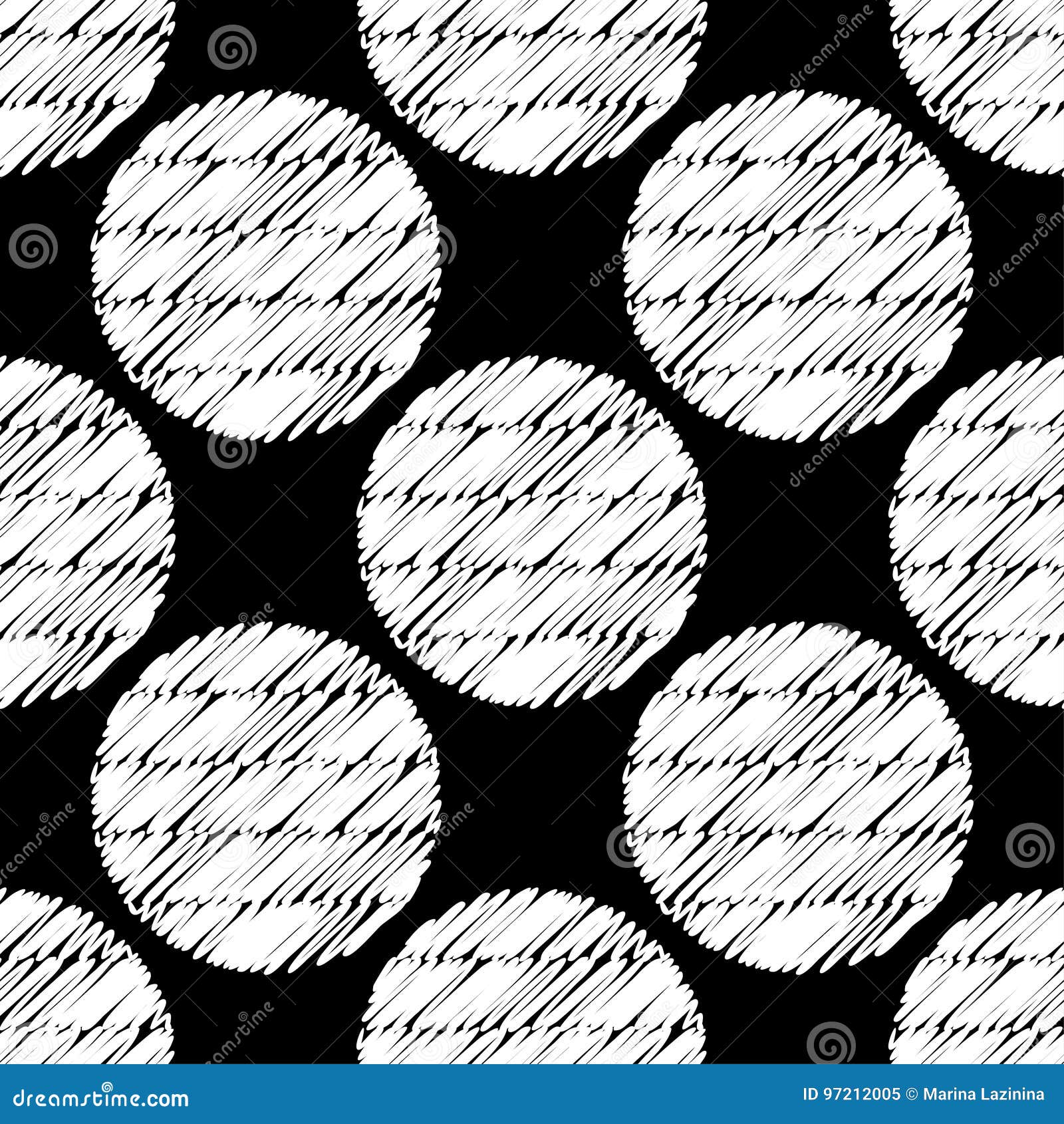 Polka Dot Seamless Pattern. Scribble Texture Stock Illustration - Illustration of fabric ...