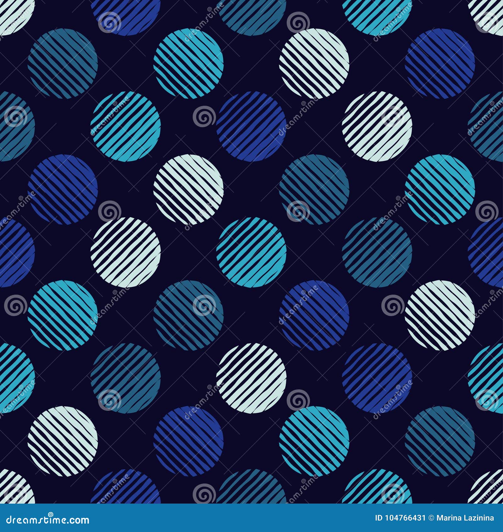 Polka Dot Seamless Pattern. Striped Balls. Scribble Texture Stock ...