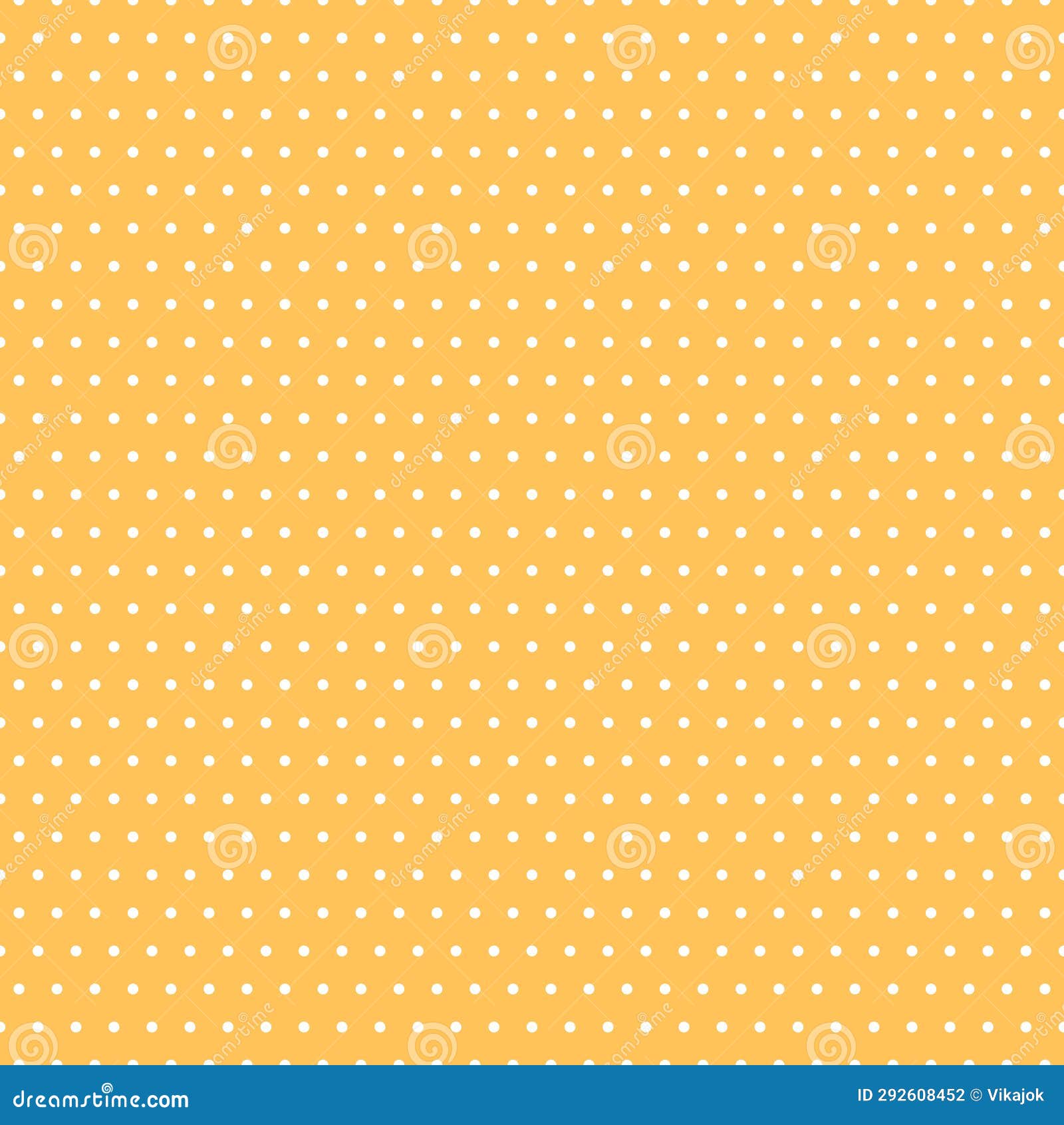 Polka Dot Seamless Pattern. Yellow and White Dotted Repeated Background ...