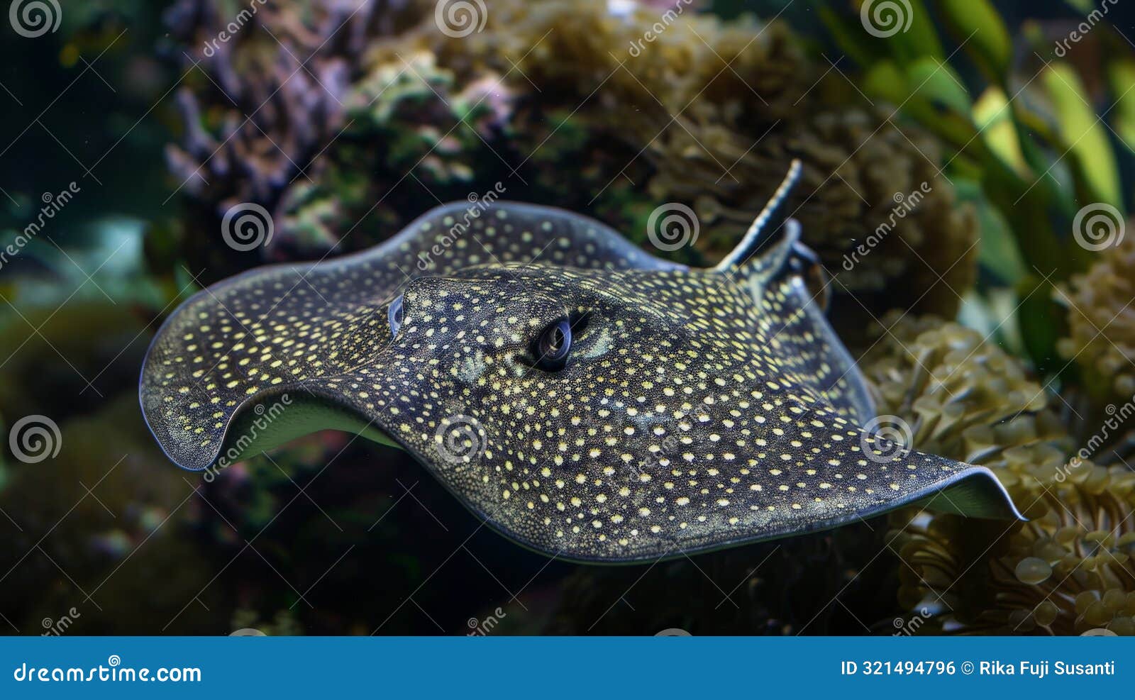 Polka Dot Stingray Showcasing Unique Circular Patterns and Smooth Body ...