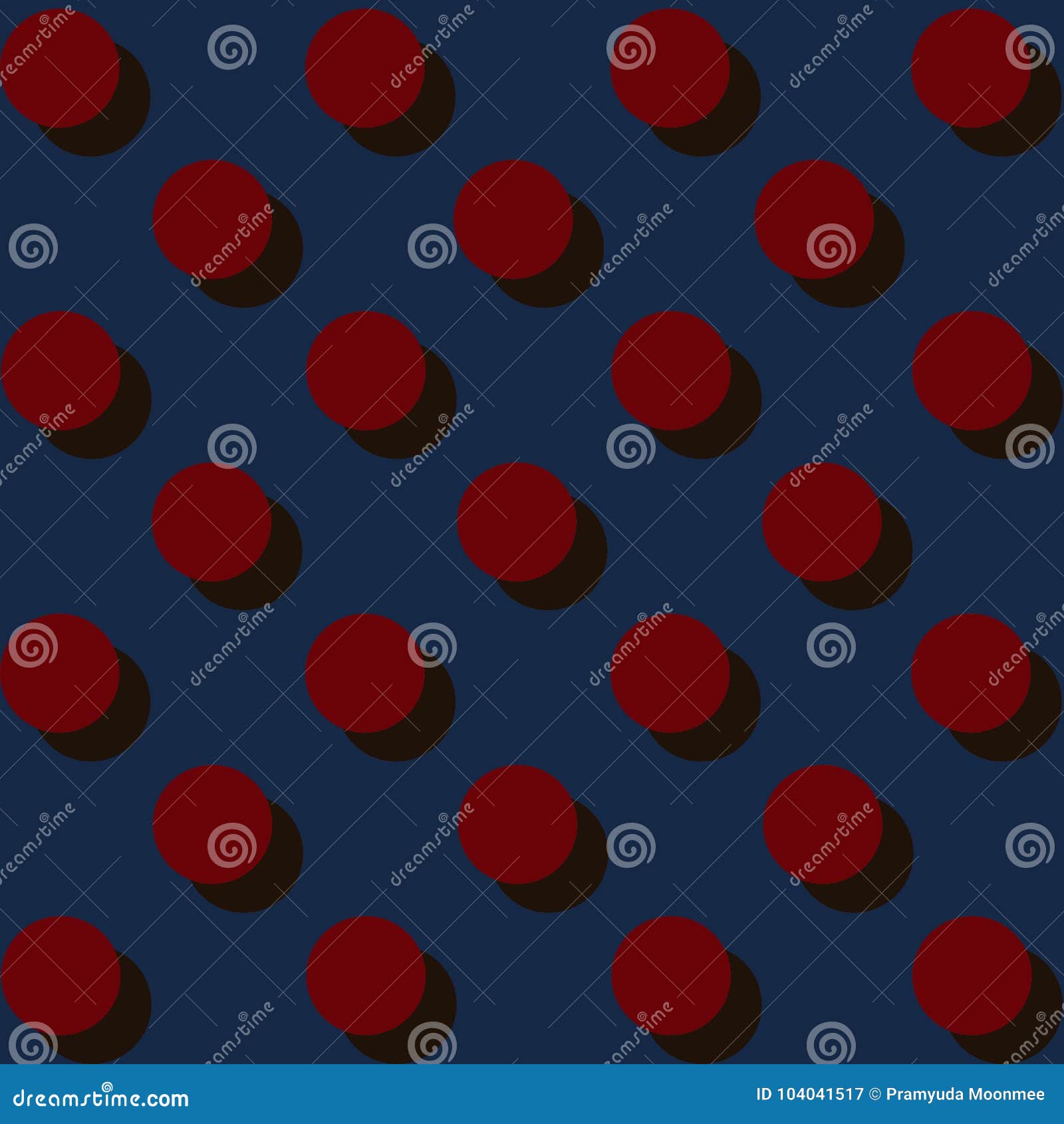 Polka Dot Usa Color Style Background. Abstract Round Seamless Stock ...