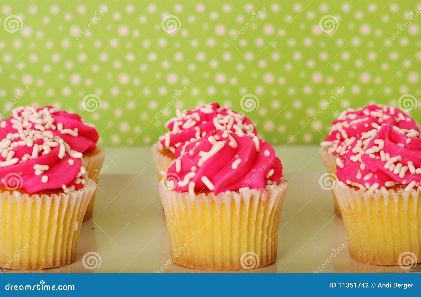 Polka dots and cupcakes stock photo. Image of cupcake - 11351742