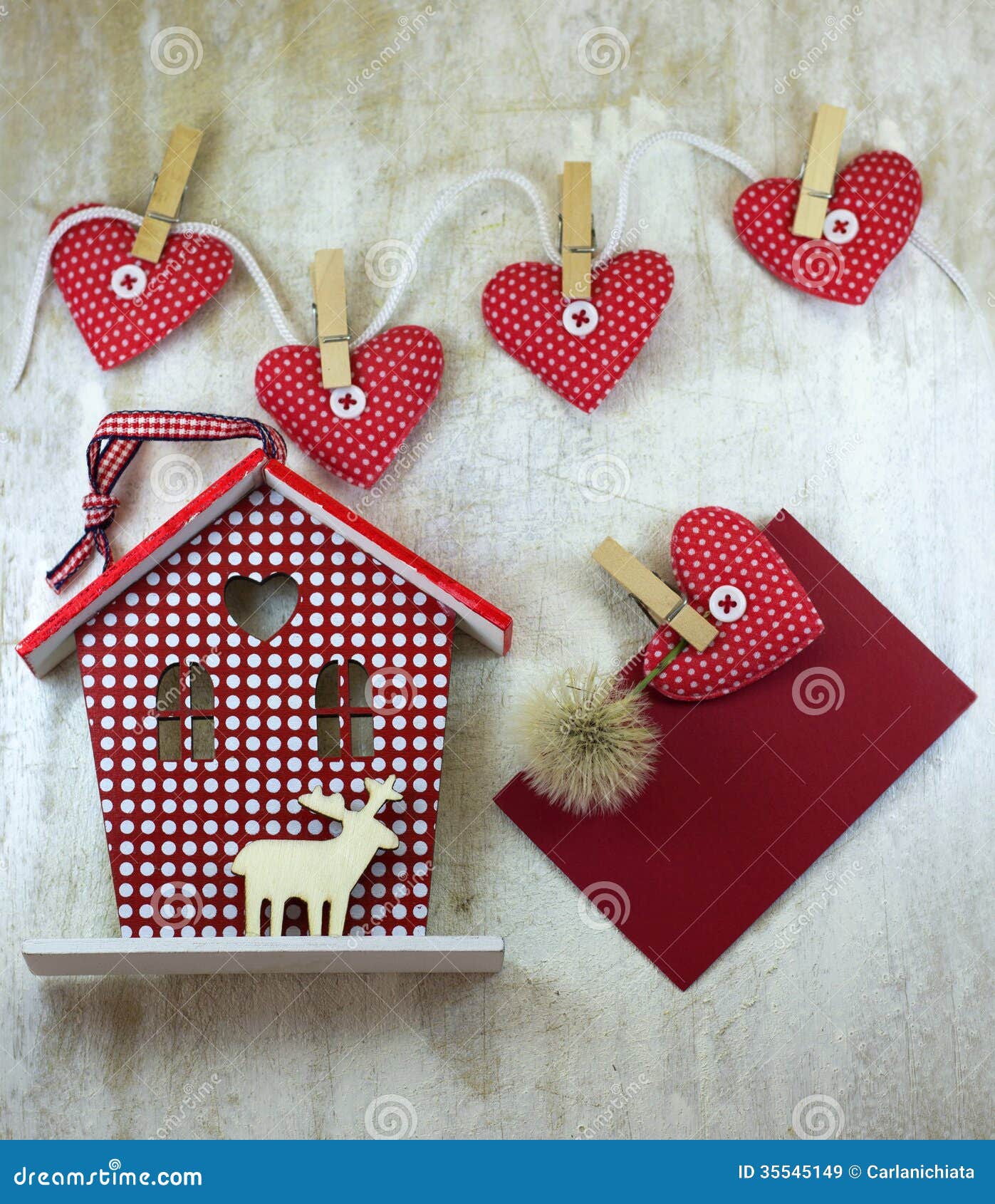 Polka Dots House Stock Image Image Of Open Christmas 35545149