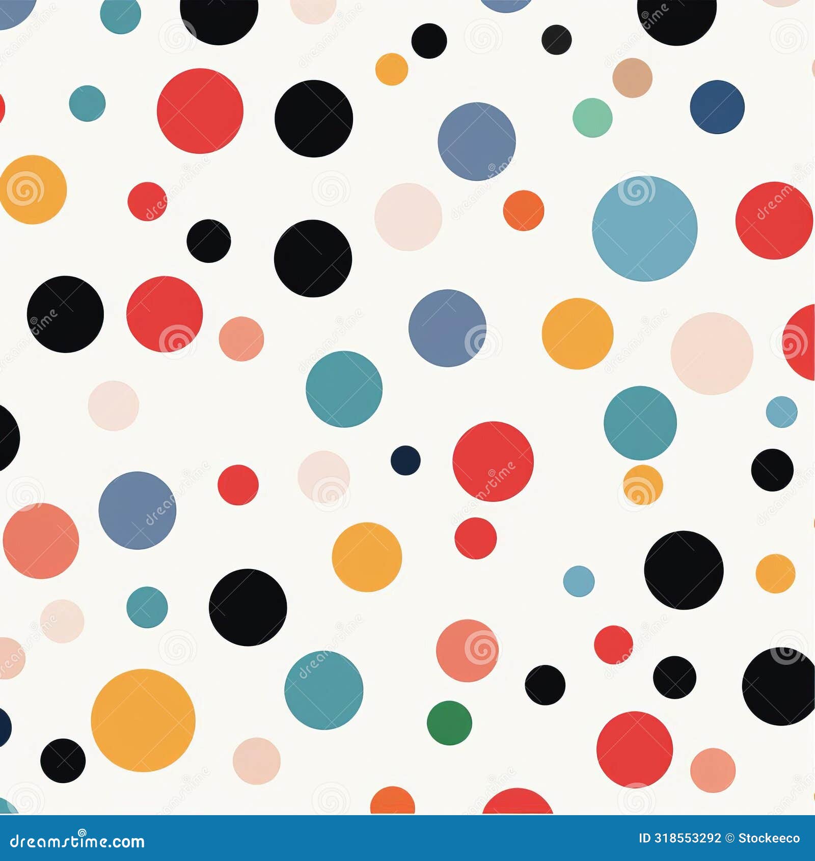 Polka Dots on White Background: a Cognition Design Perspective Stock Illustration - Illustration ...