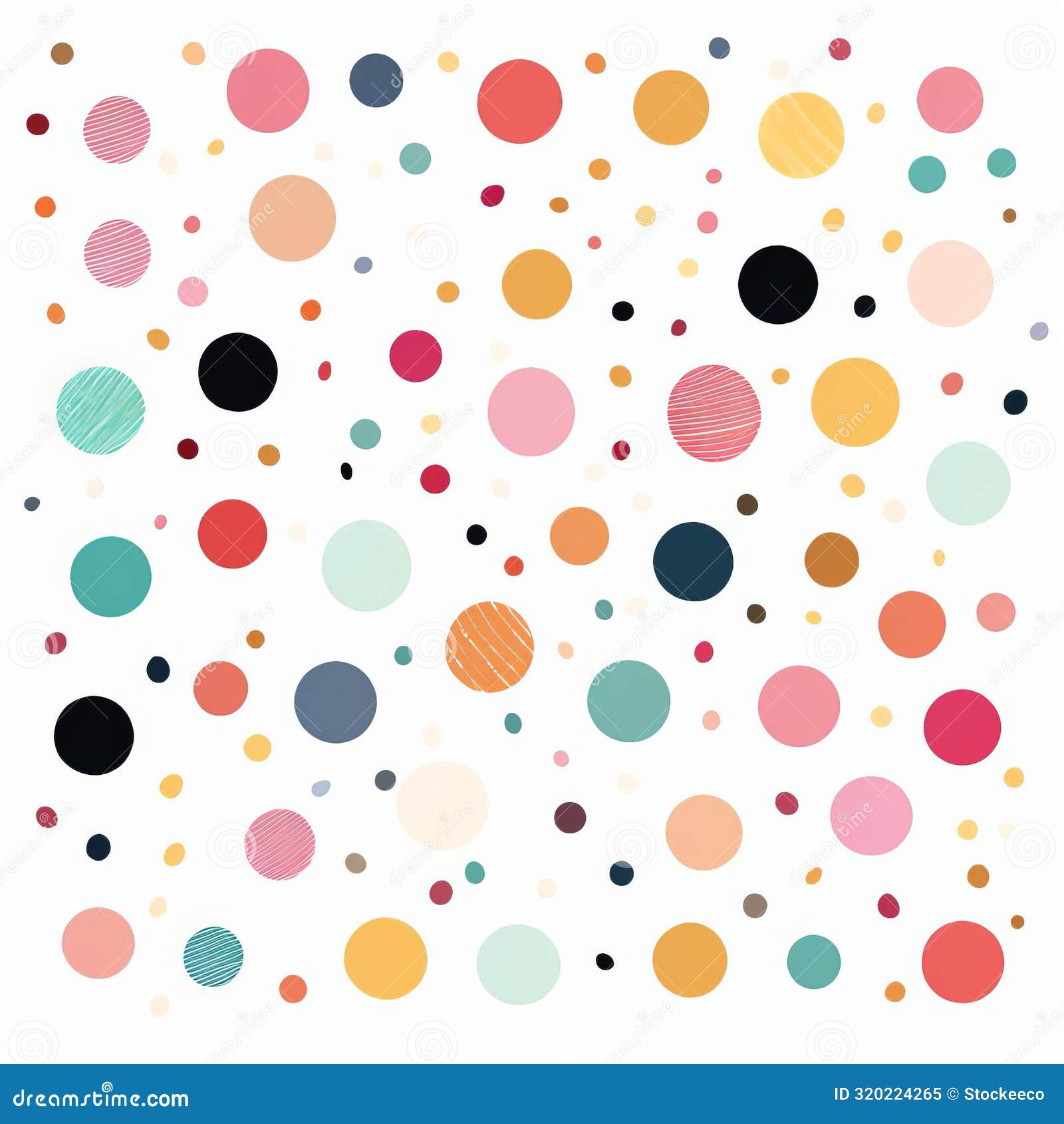 Polka Dots on White Background: a Cognition Design Perspective Stock Illustration - Illustration ...