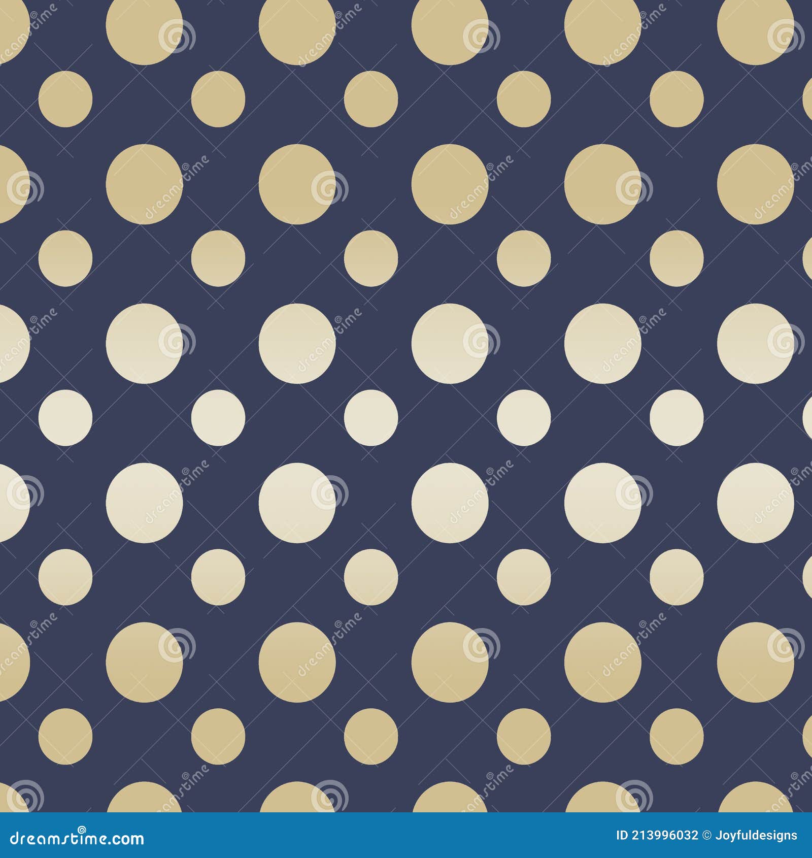 Polka Dot Pattern Gold and Navy Blue Stock Illustration - Illustration ...