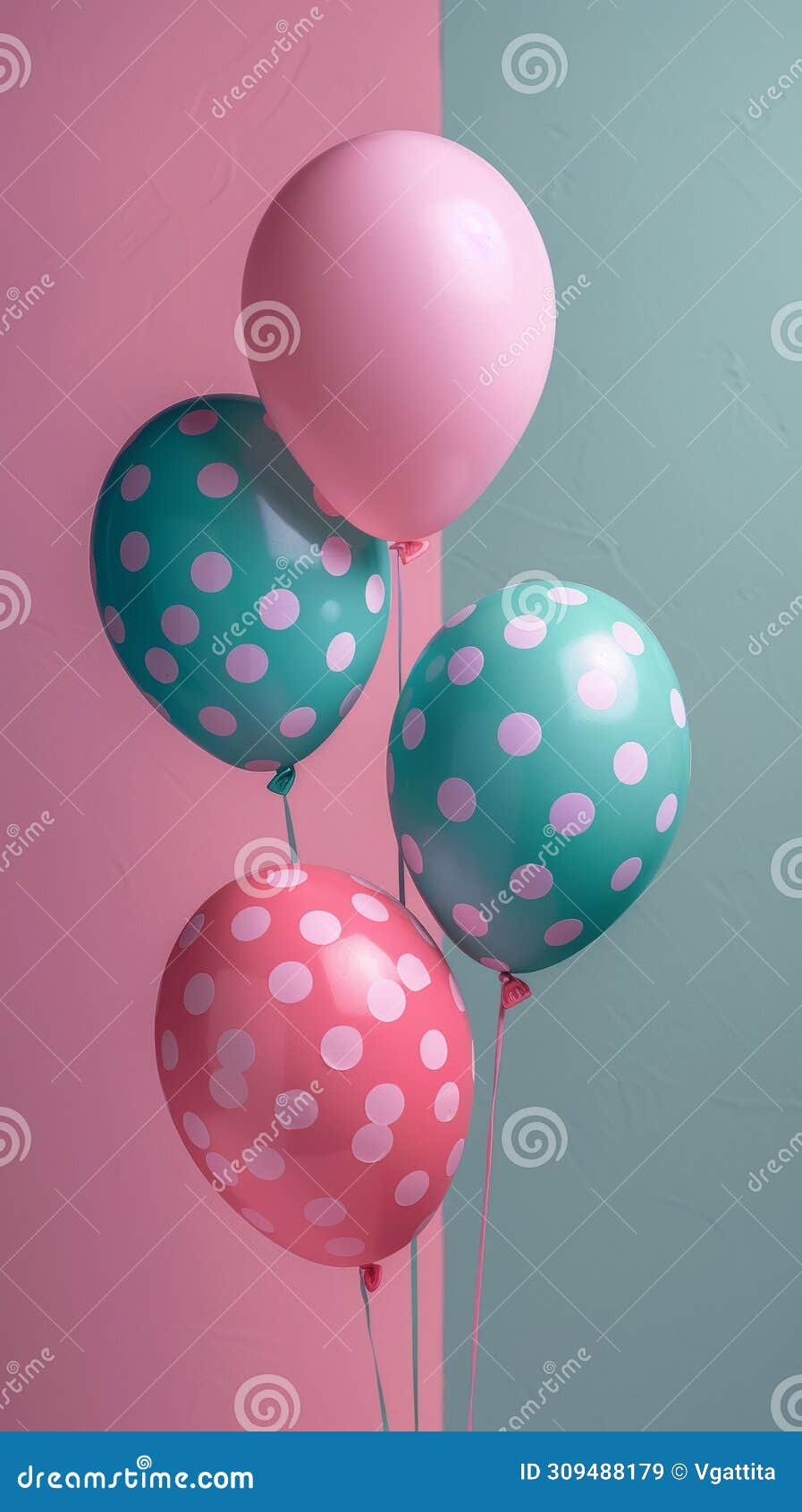 Polka Dotted Balloon Joyful Celebrations and Fun Stock Illustration ...